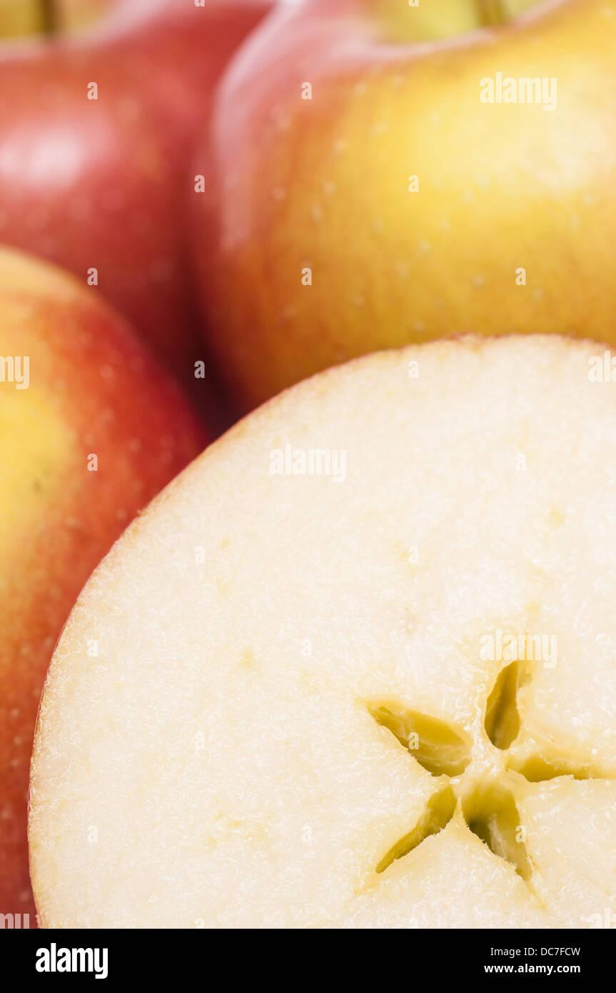 Closeup of some braeburn apples in vertical-format Stock Photo - Alamy