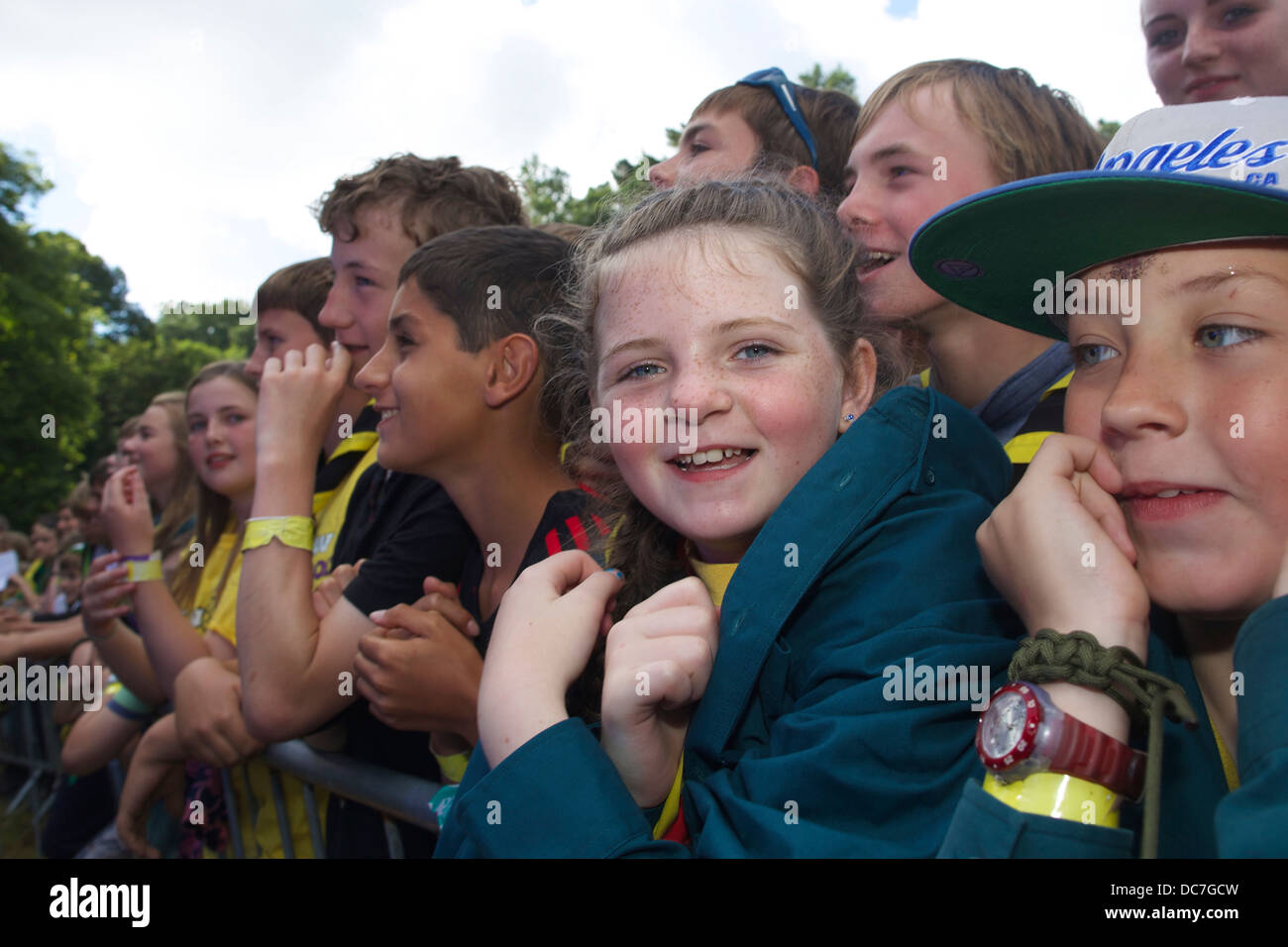 A group of scouts is having fun at the annual Cornwall Scout Jamboree ...