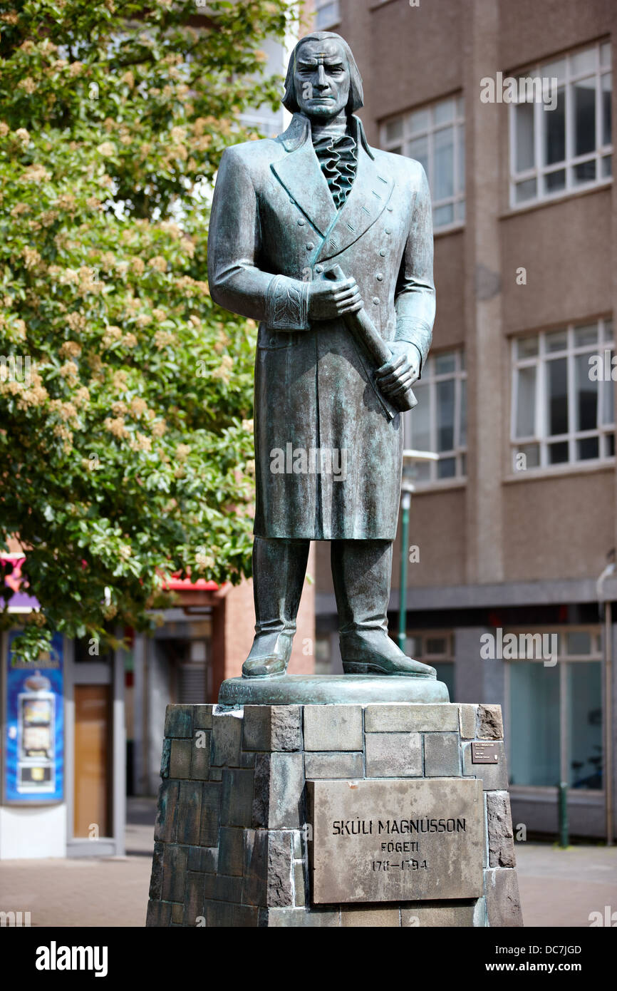 Skuli Magnusson Monument, Reykjavik, Iceland Stock Photo - Alamy