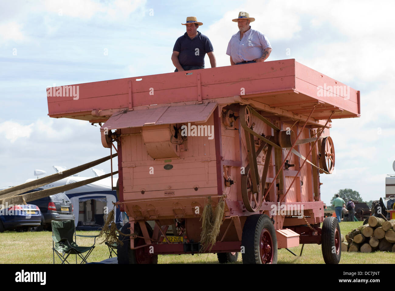 Vintage agricultural threshing machine hi-res stock photography and ...