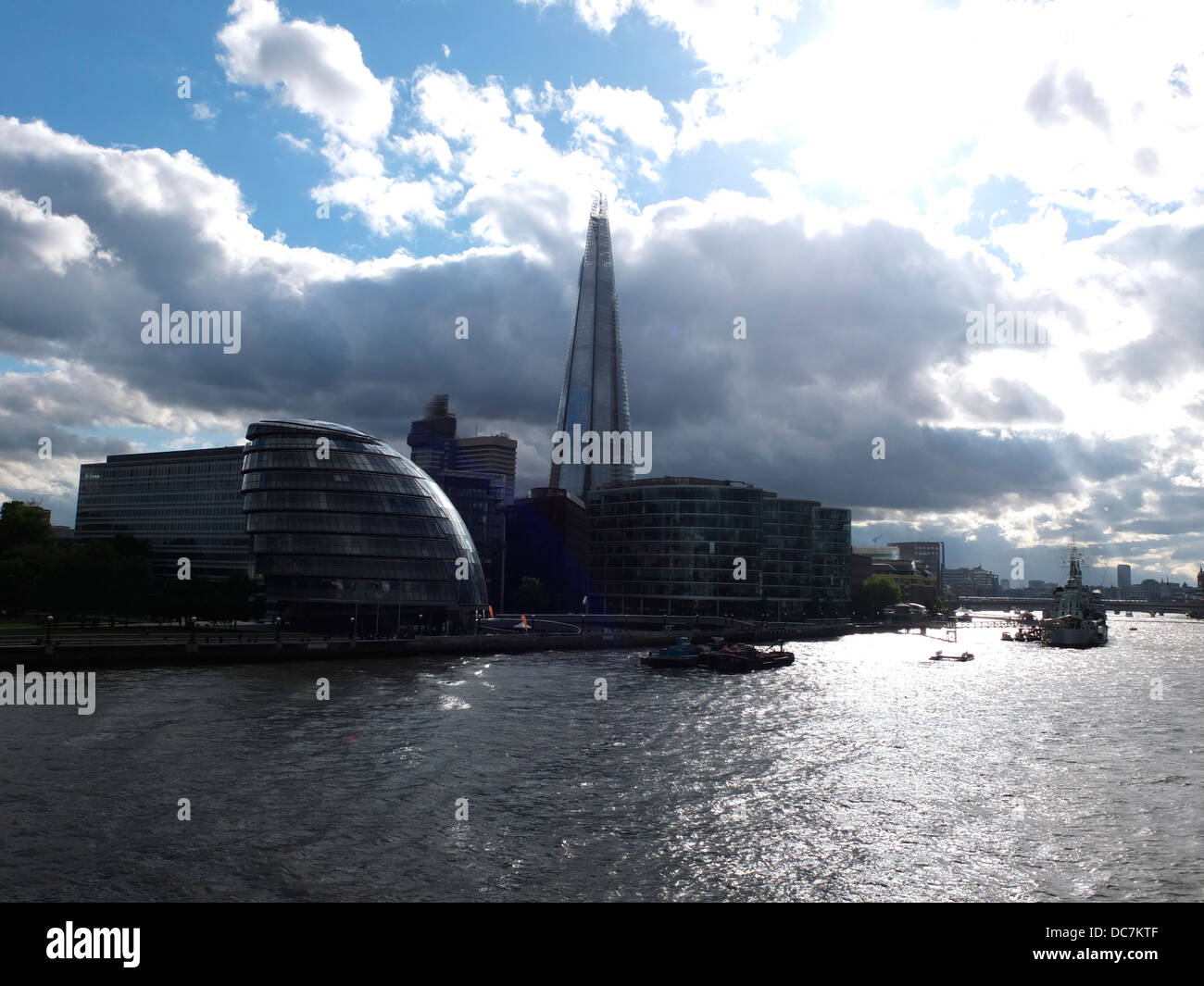 London Skyline With Shard in View Stock Photo - Alamy