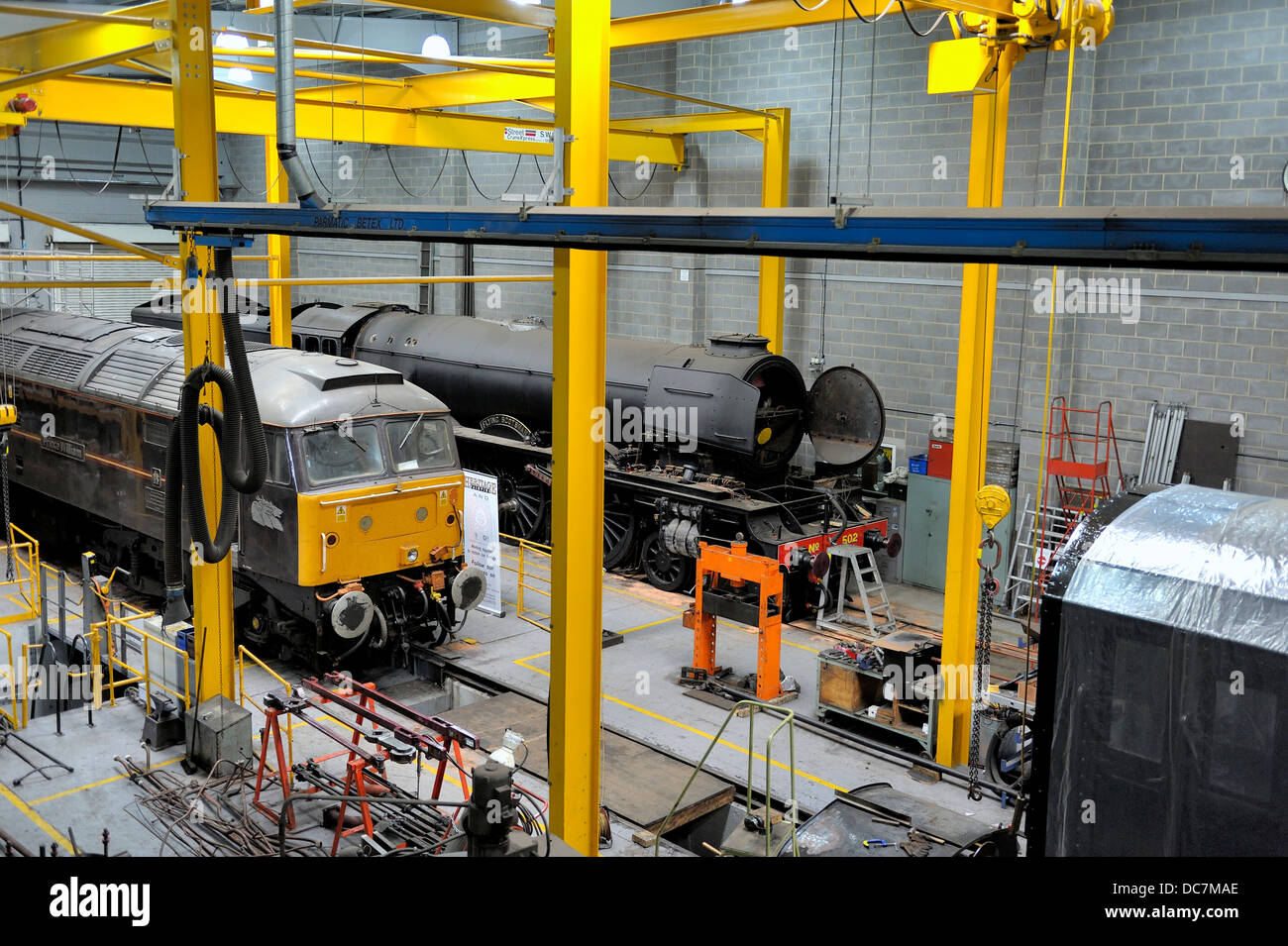 The National Railway Museum Workshops with locomotives Flying Scotsman ...