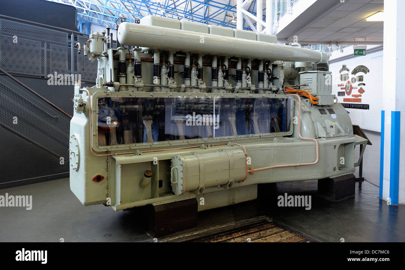 Sulzer diesel engine National railway museum York England uk Stock ...