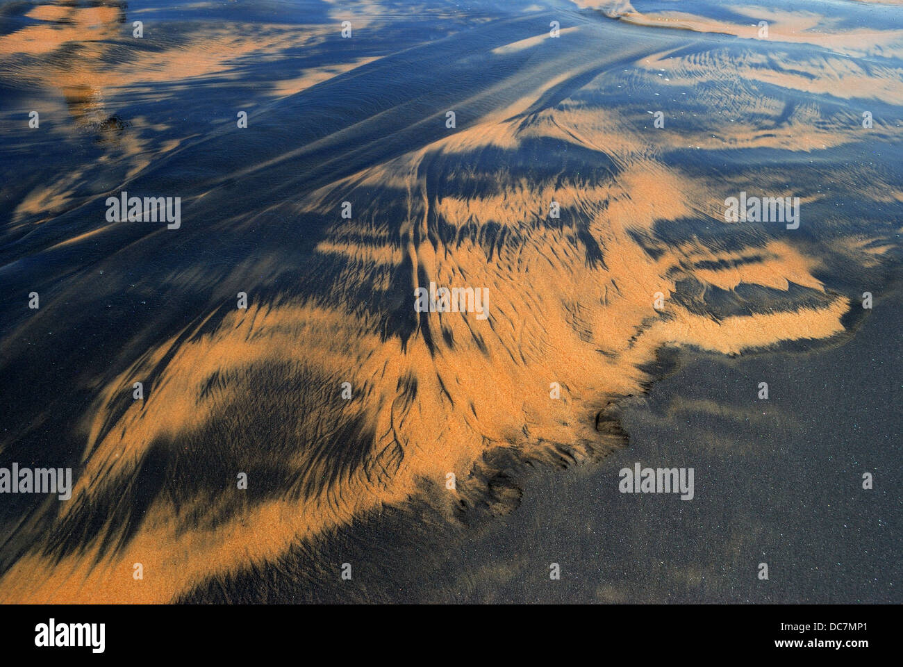 close up of a design in a beach sand Stock Photo - Alamy