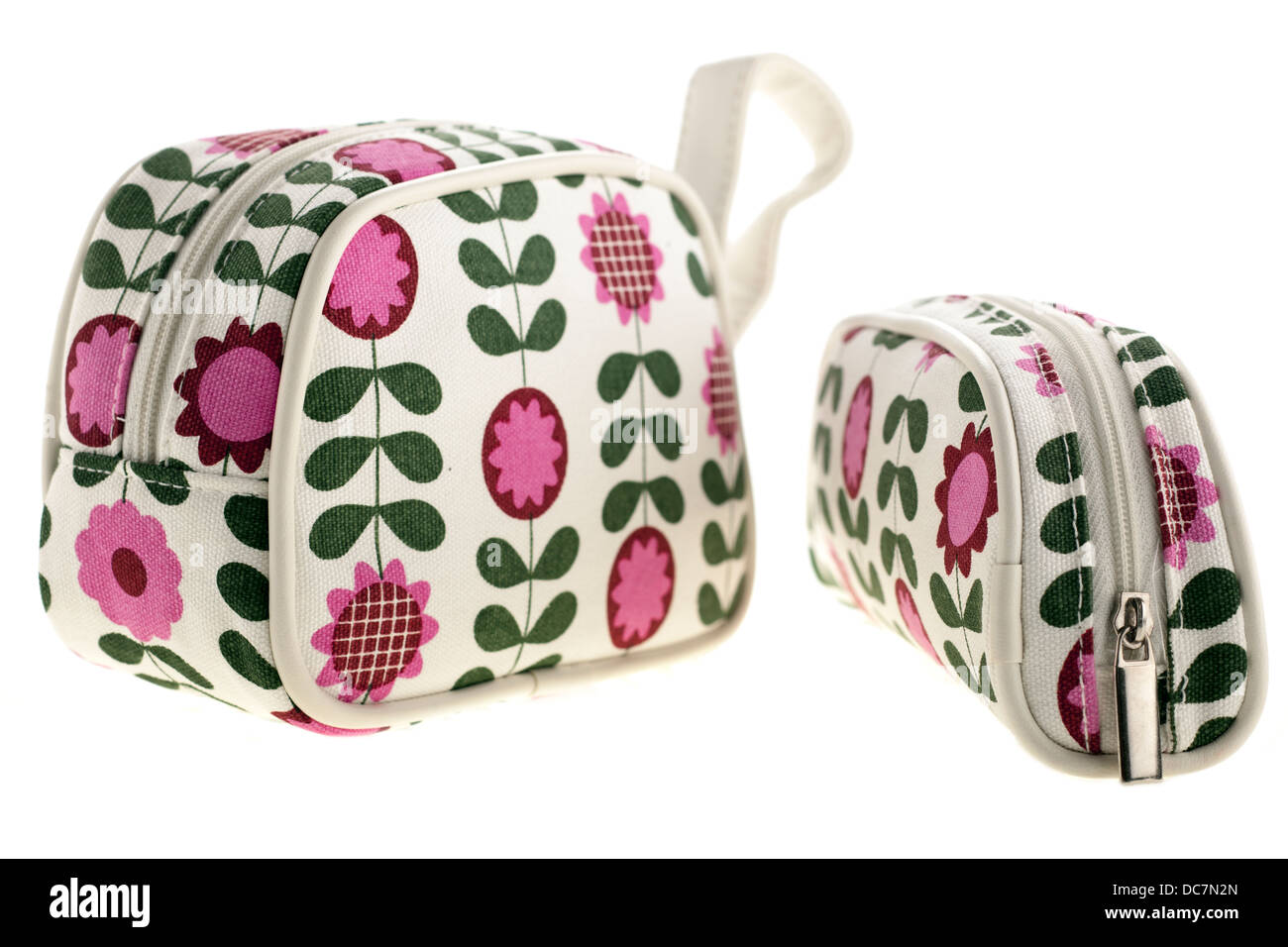 Two small zipped vanity cases Stock Photo - Alamy