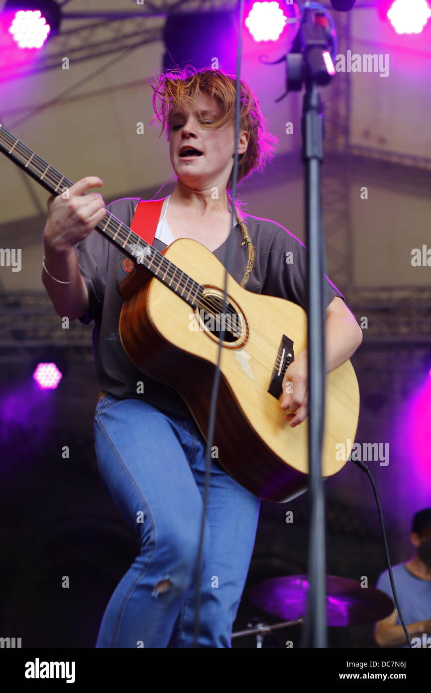 Worms, Germany. 11th August 2013. Singer Wallis Bird is pictured on ...