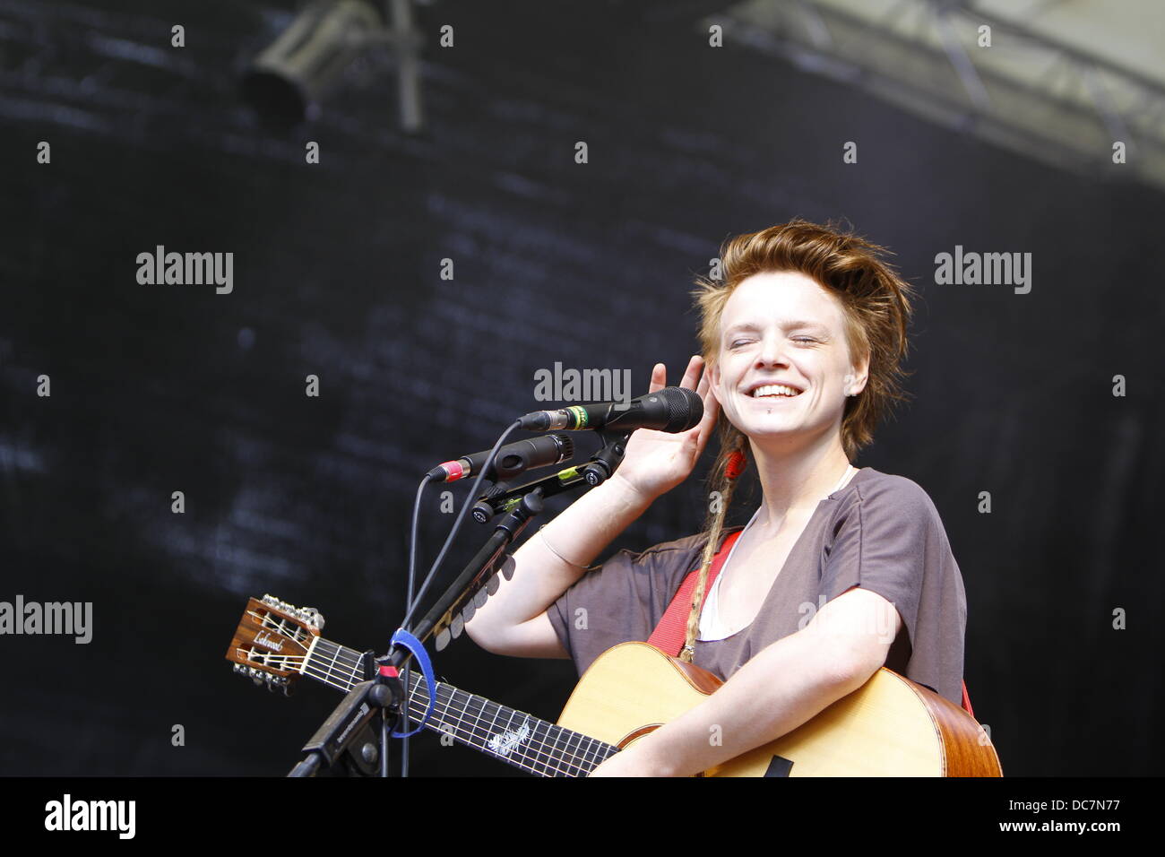 Worms, Germany. 11th August 2013. Singer Wallis Bird is pictured on ...