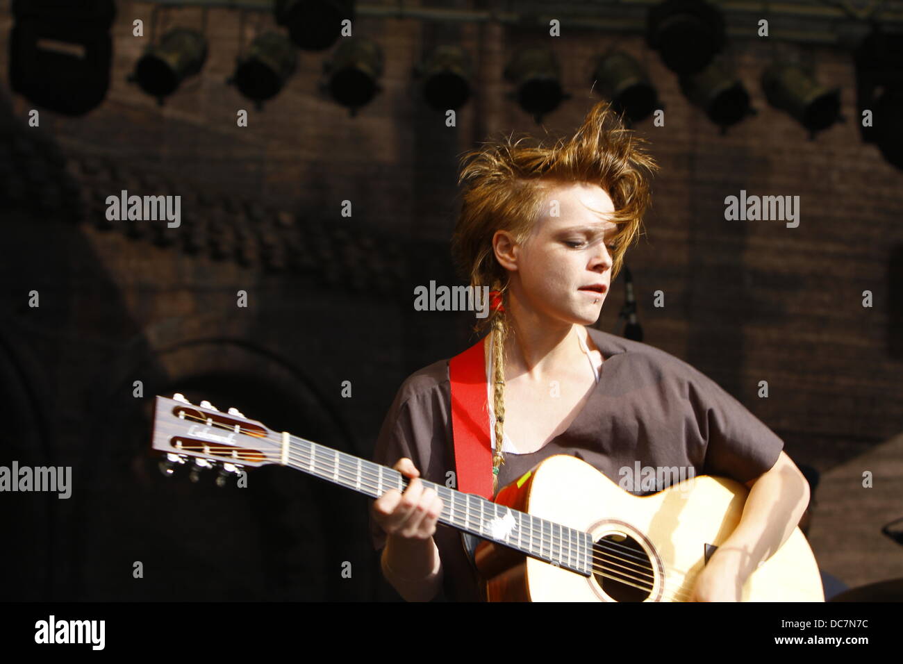 Worms, Germany. 11th August 2013. Singer Wallis Bird is pictured on ...