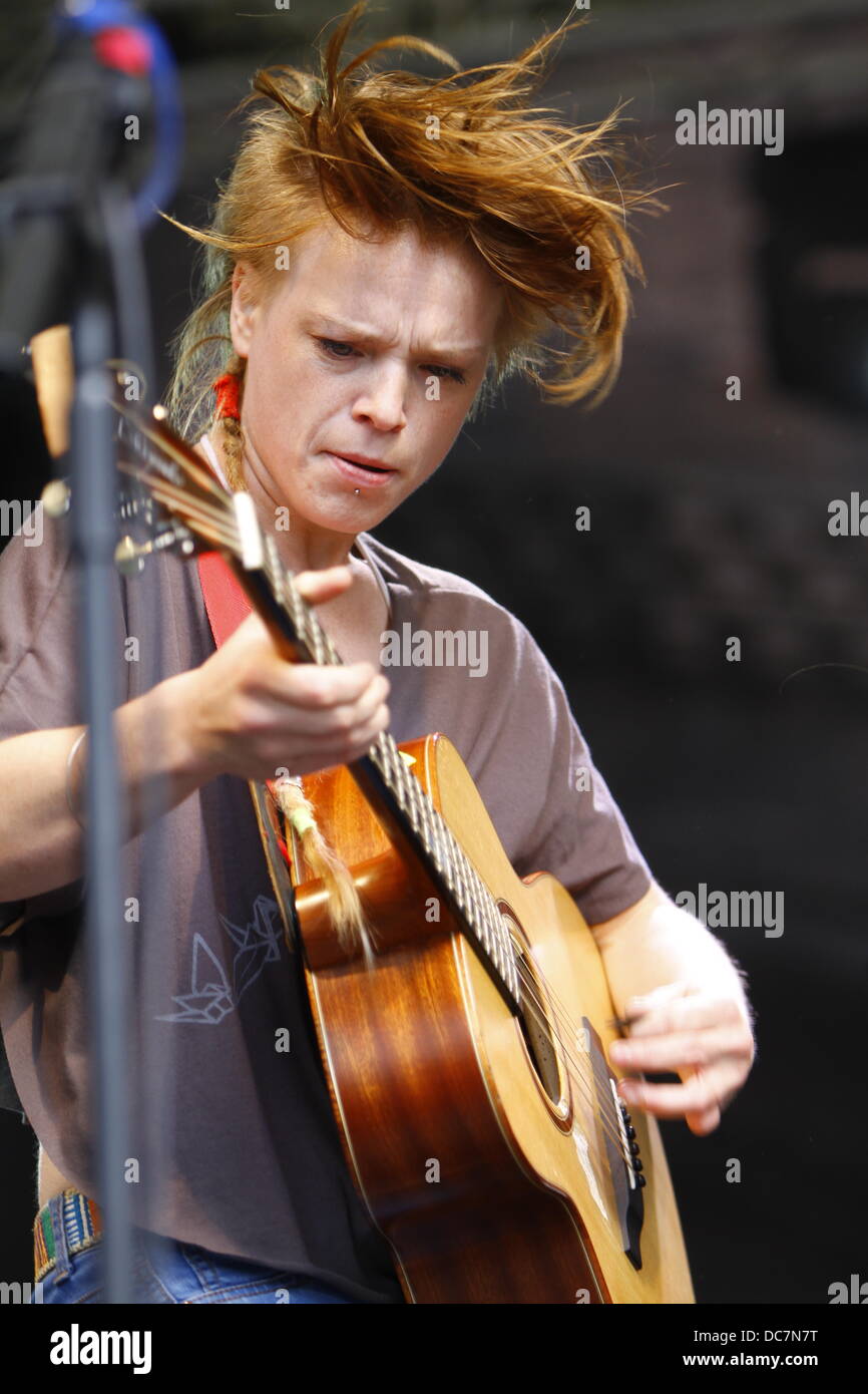 Worms, Germany. 11th August 2013. Singer Wallis Bird is pictured on ...