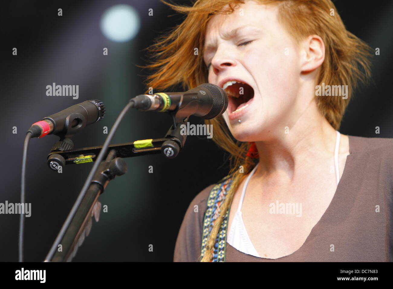 Worms, Germany. 11th August 2013. Singer Wallis Bird is pictured on ...