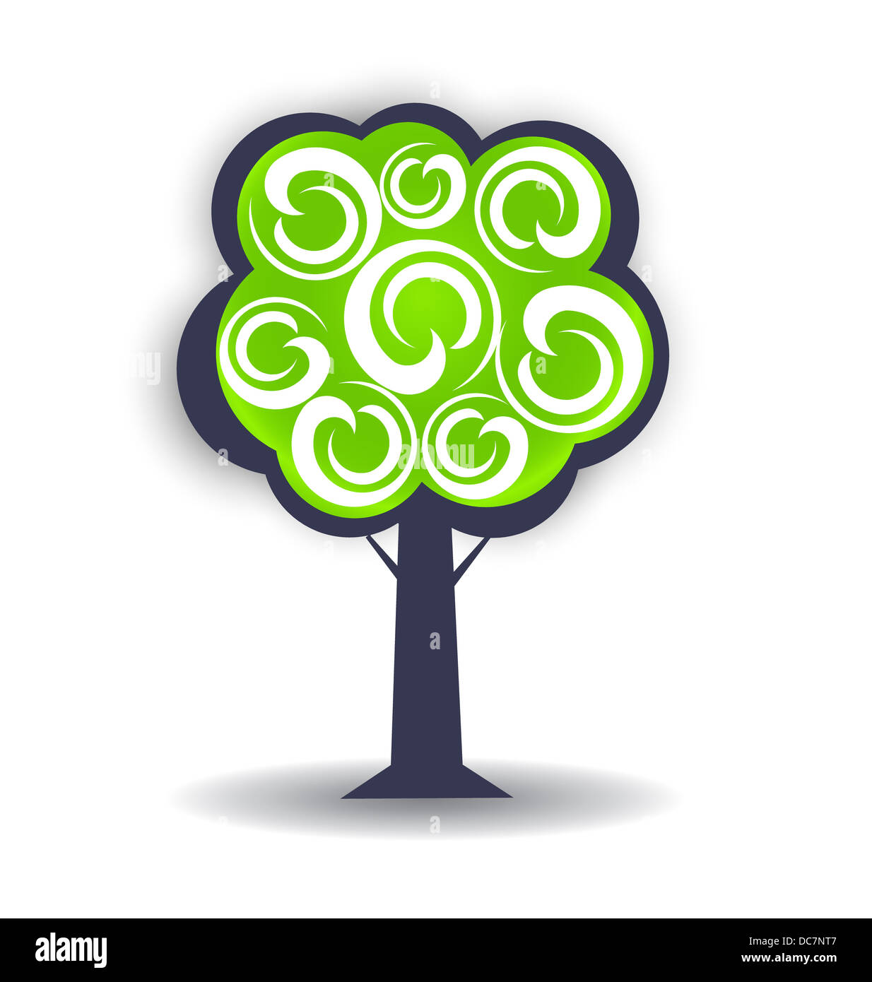 Season tree logo design element Stock Photo - Alamy