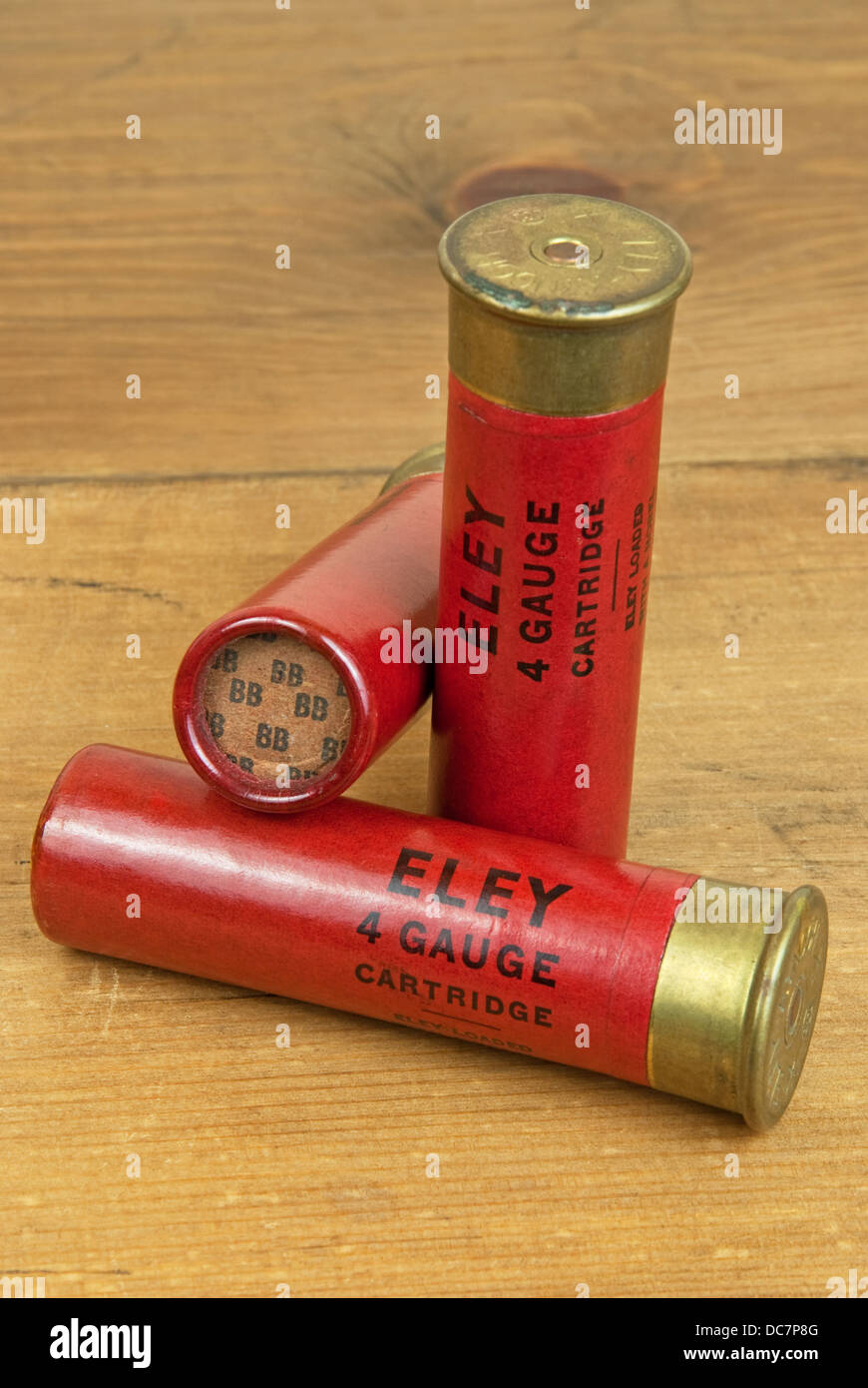 A selection of vintage 4 bore shotgun cartridges Stock Photo - Alamy