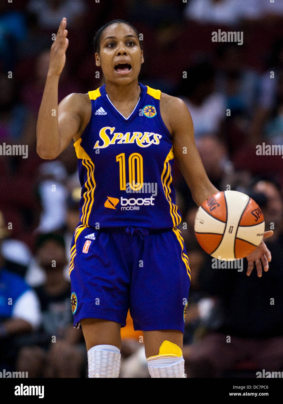 Aug. 10, 2013 - Newark, New Jersey, U.S. - Sparks' guard Lindsay ...