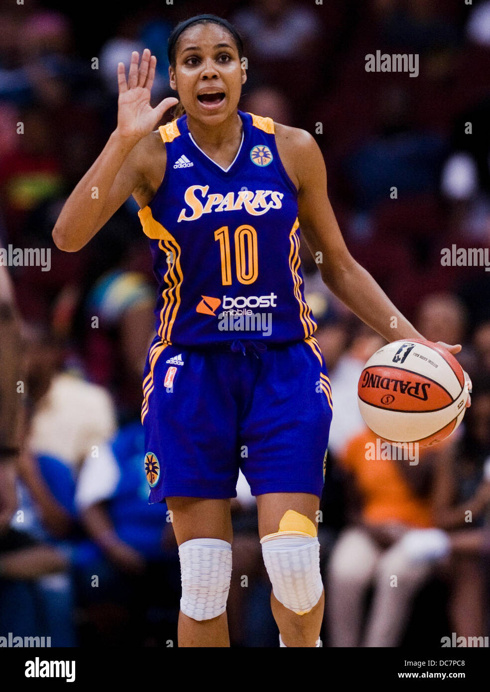 Aug. 10, 2013 - Newark, New Jersey, U.S. - Sparks' guard Lindsay ...