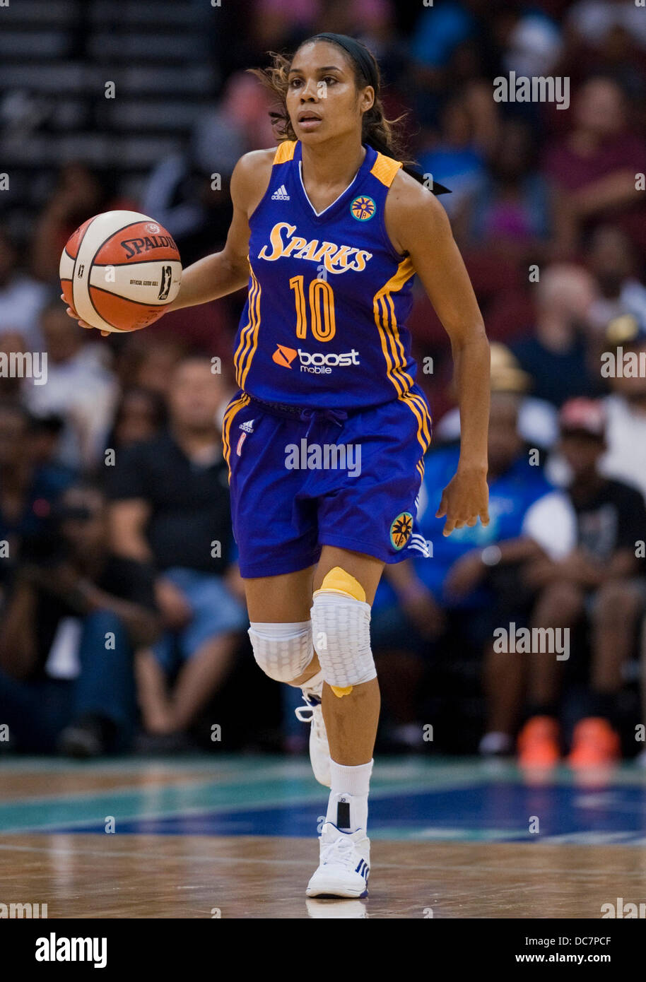 Aug. 10, 2013 - Newark, New Jersey, U.S. - Sparks' guard Lindsay ...