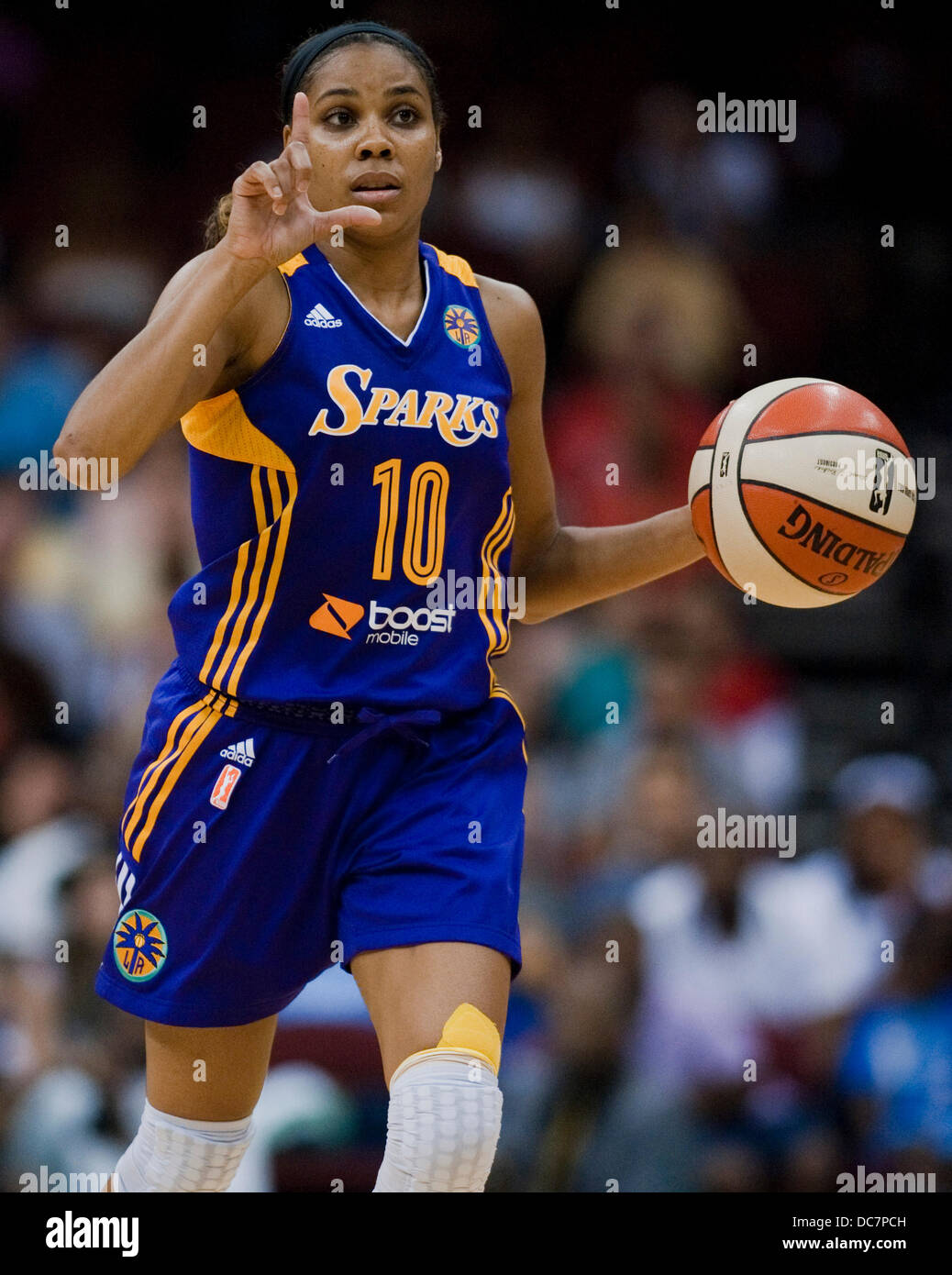 Aug. 10, 2013 - Newark, New Jersey, U.S. - Sparks' guard Lindsay ...
