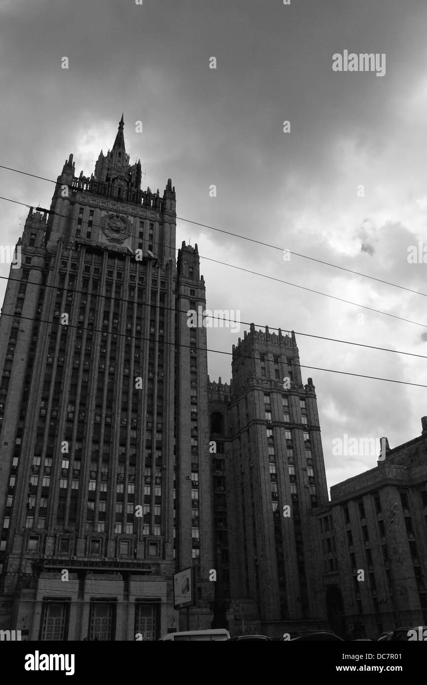 Stalin skyscraper moscow Black and White Stock Photos & Images - Alamy