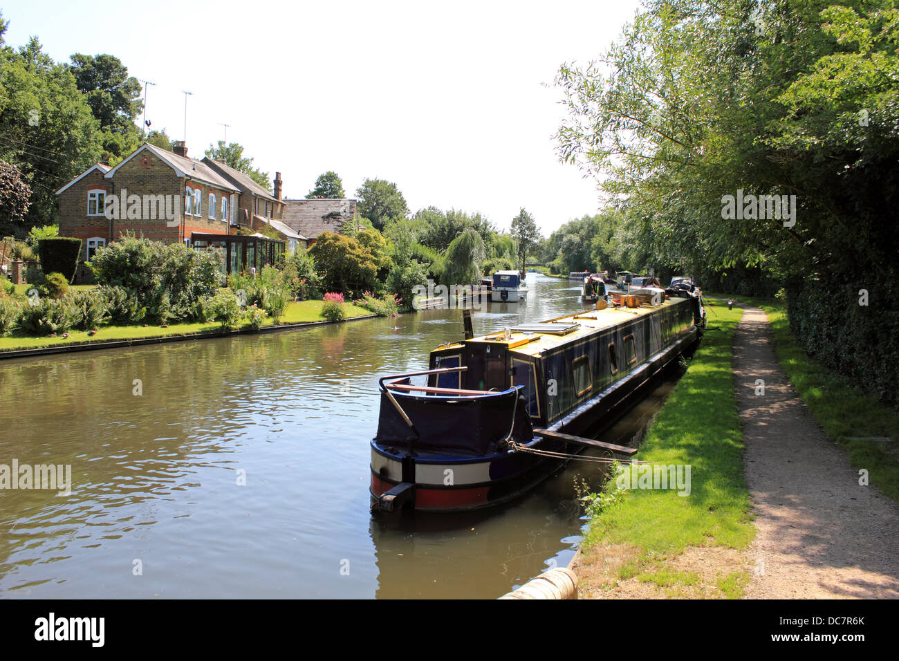 The Grand Union Canal near Maple Cross, North West London, England, UK ...