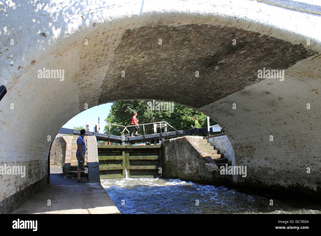 The Grand Union Canal at Springwell Lock, Hillingdon, North West London ...