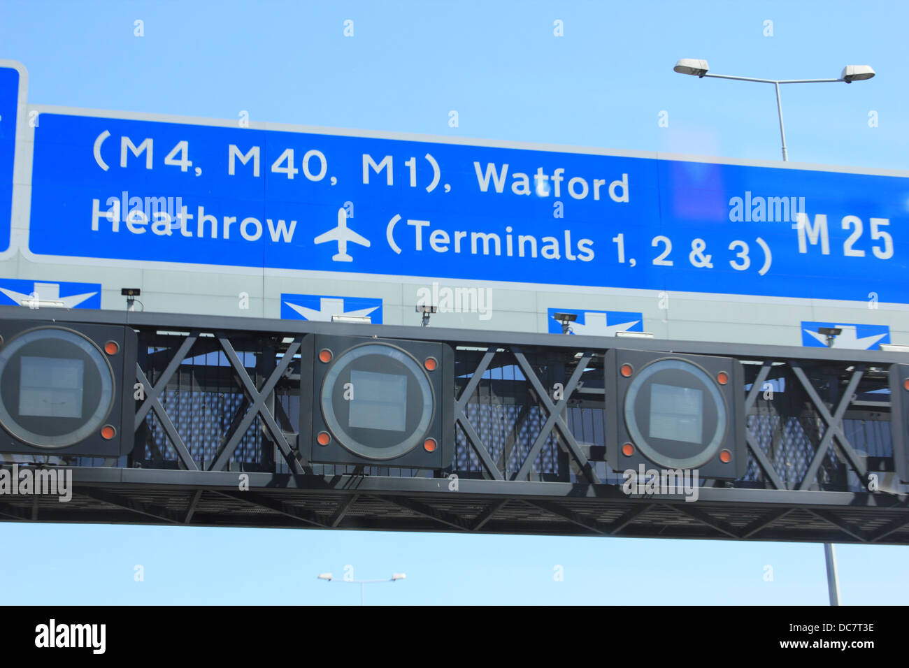The M25 motorway orbital road around London Stock Photo - Alamy