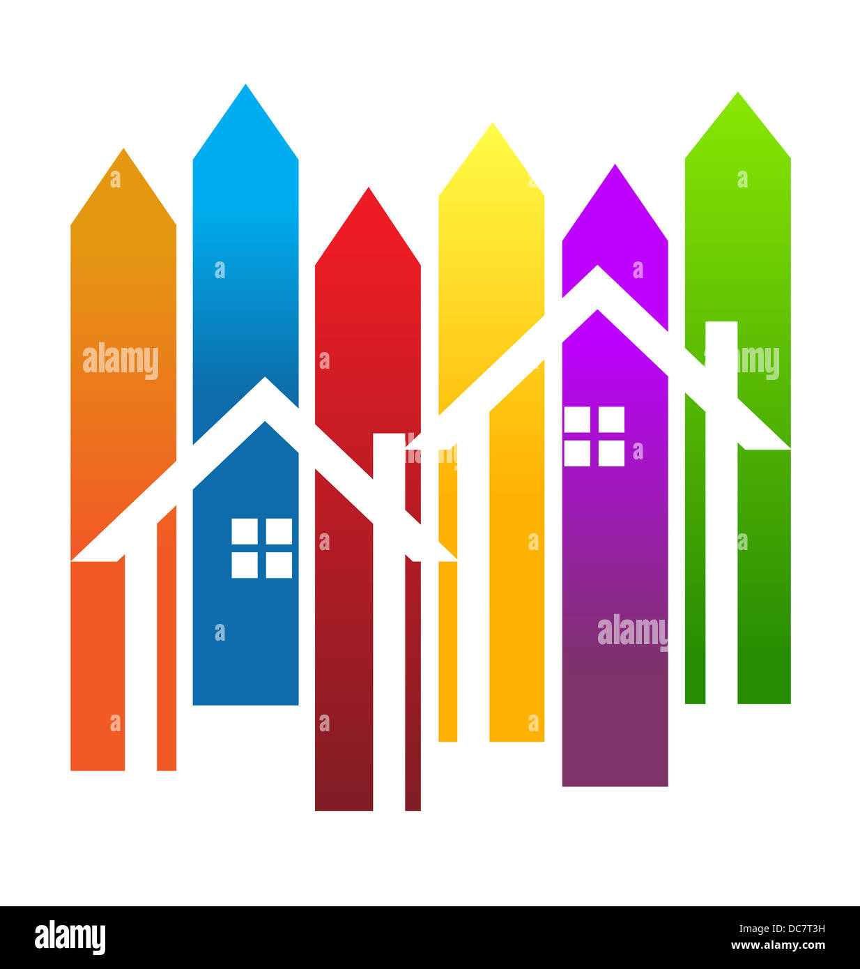 Industrial houses Cut Out Stock Images & Pictures - Alamy