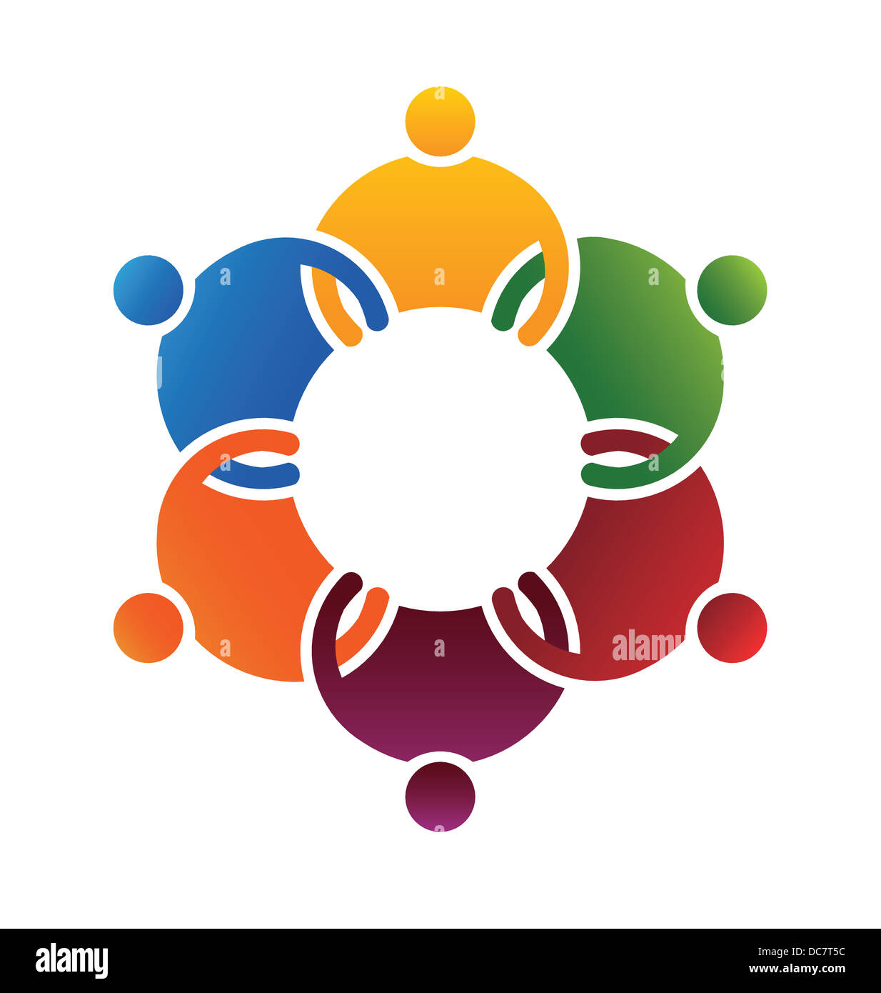 Teamwork holding 6 Stock Photo - Alamy