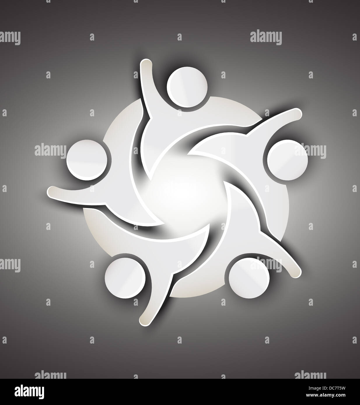 Teamwork white 5 Stock Photo - Alamy