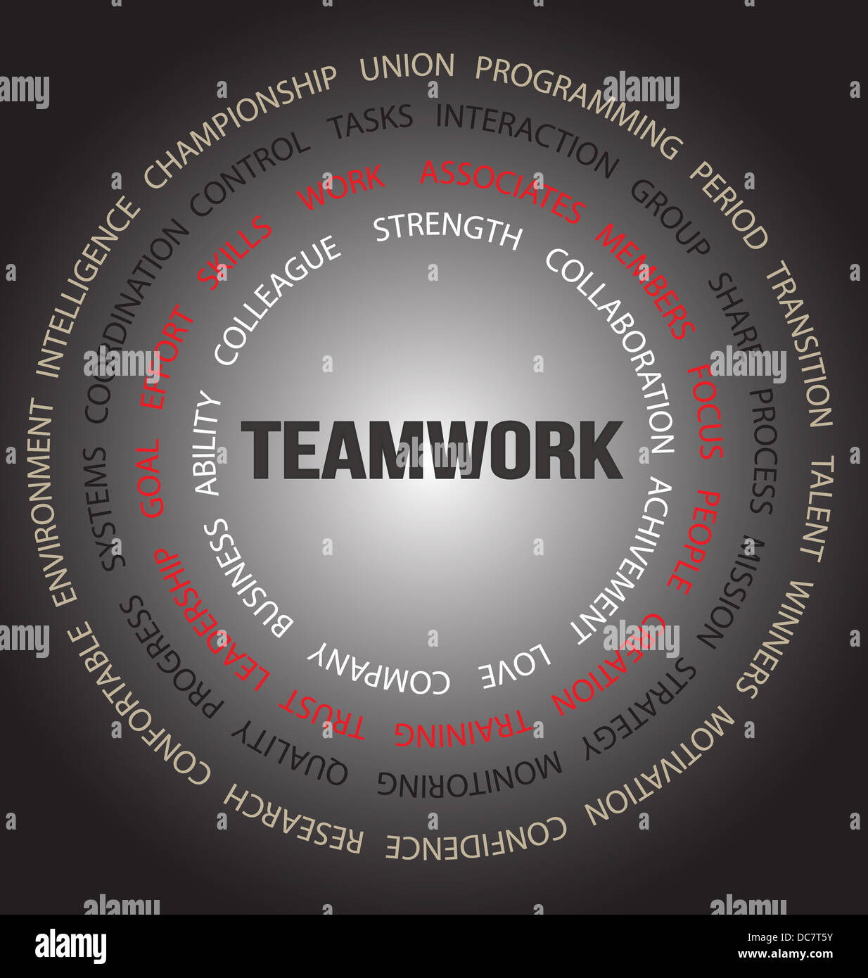Teamwork concept in circles Stock Photo - Alamy