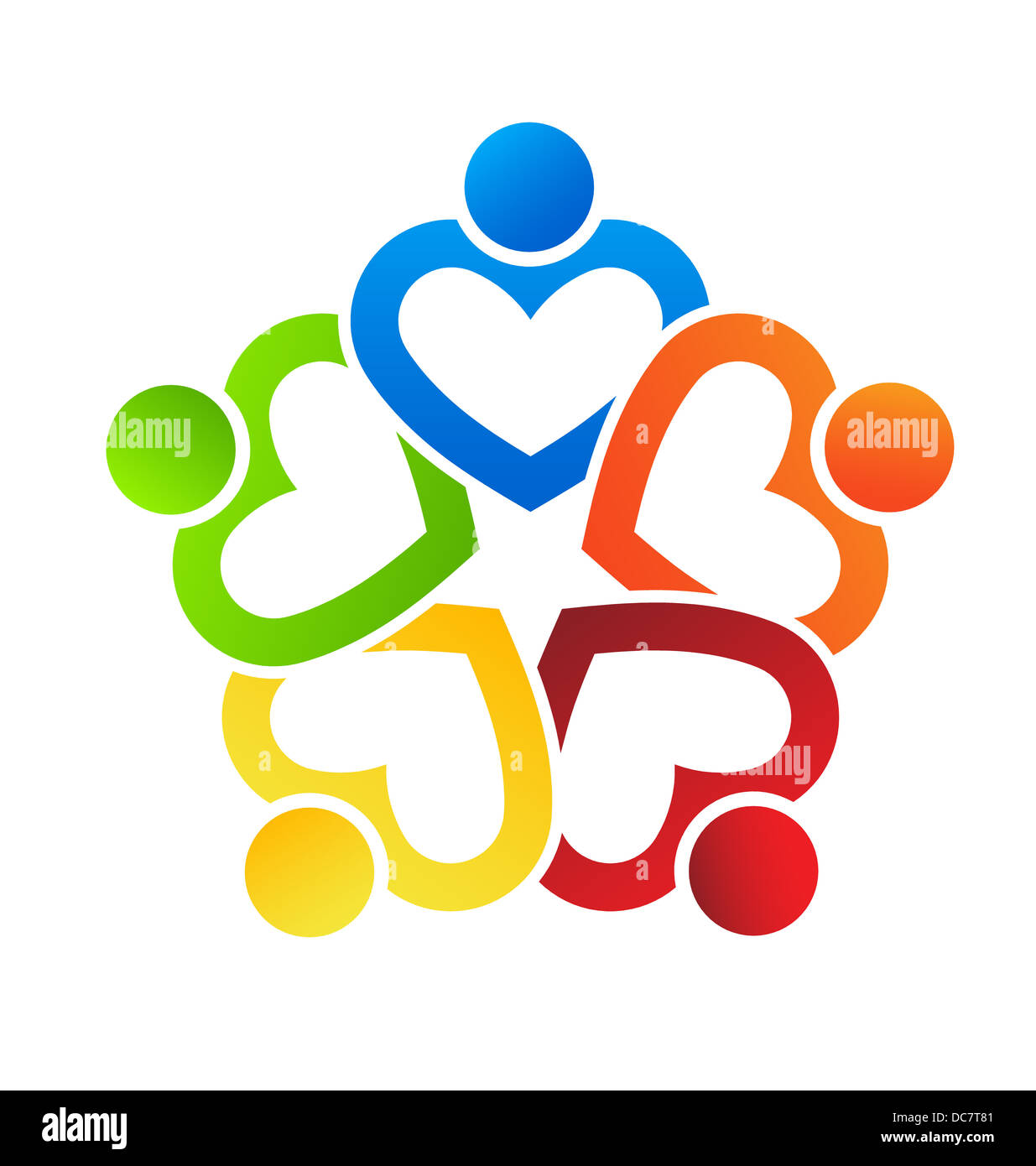 Team Heart 5 Stock Photo - Alamy