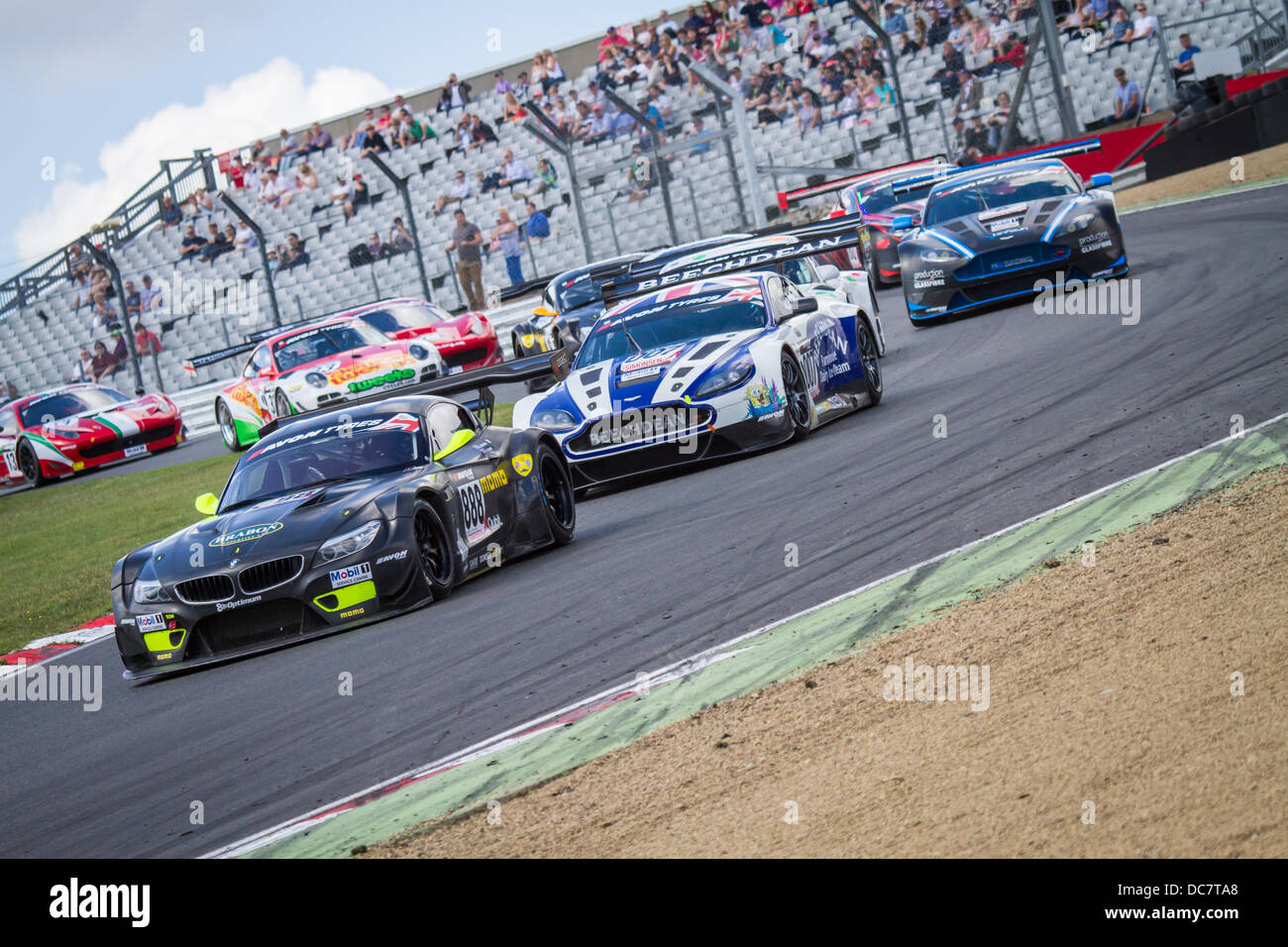BritishGT race start at Brands Hatch in UK Stock Photo - Alamy
