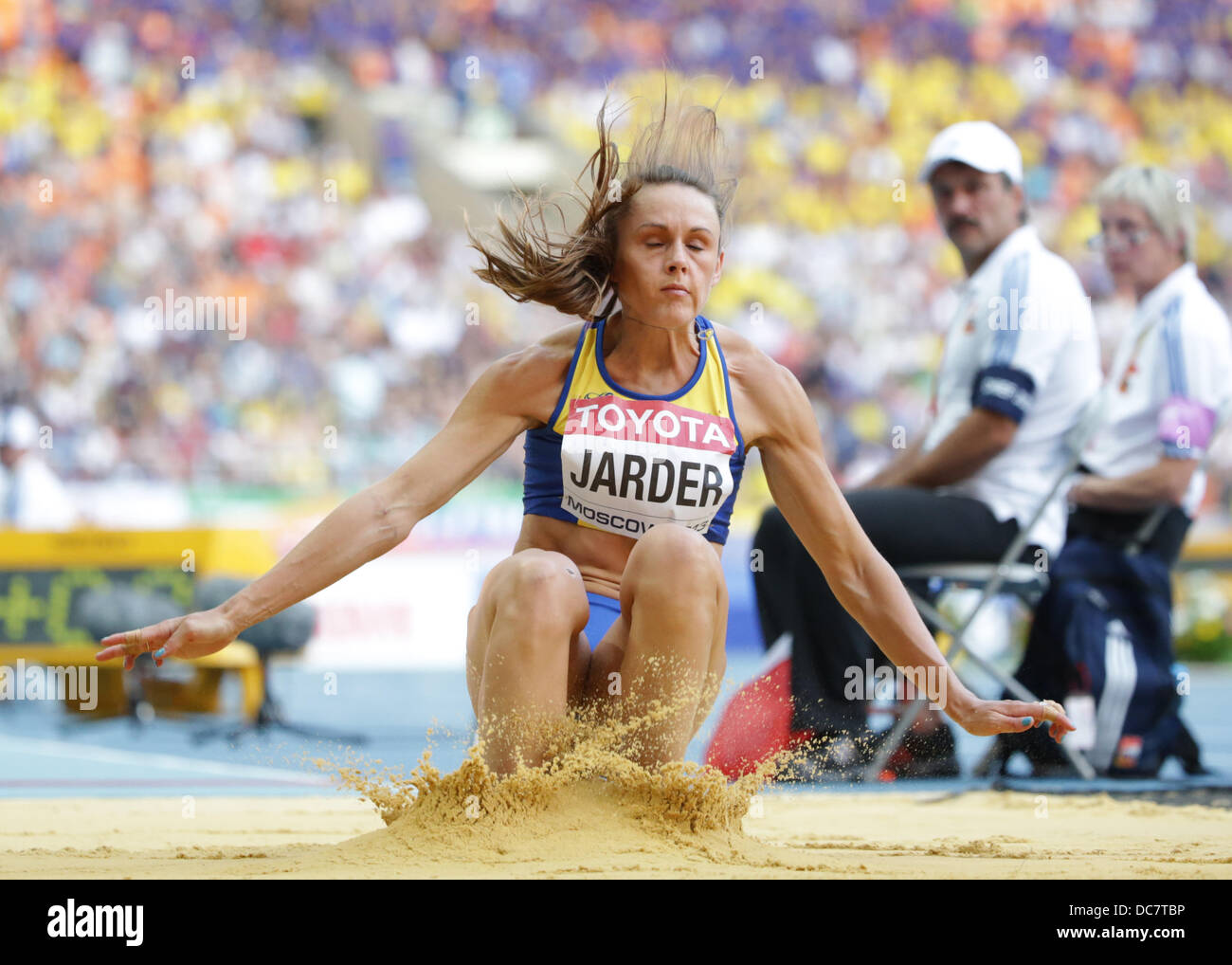 Moscow, Russia. 11th Aug, 2013. Erica Jarder of Sweden competes in the ...