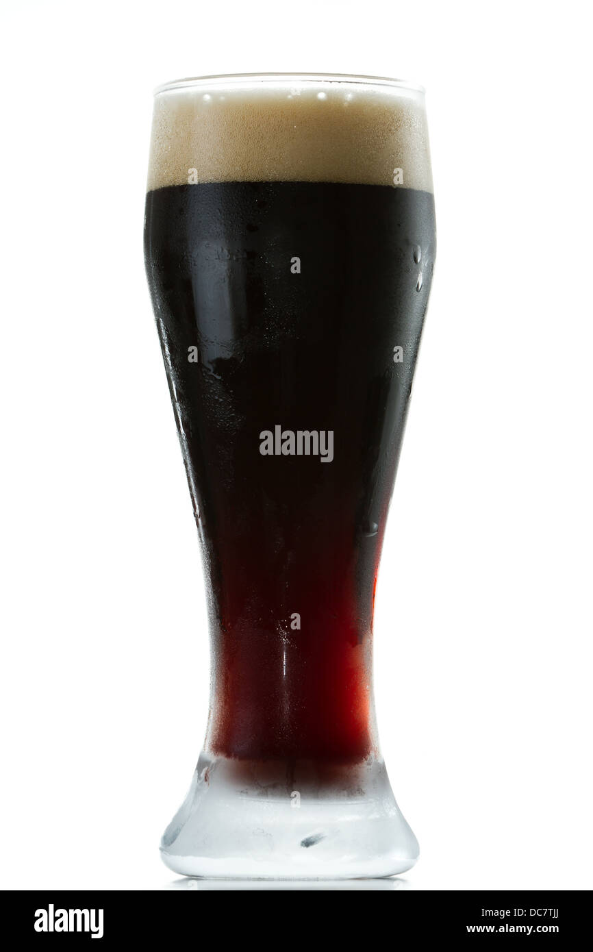 Dark Irish stout isolated on a white background Stock Photo - Alamy