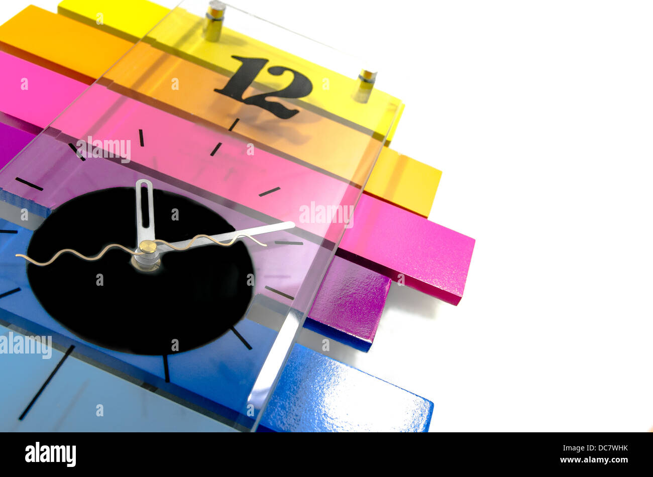 Colourful contemporary clock Stock Photo - Alamy