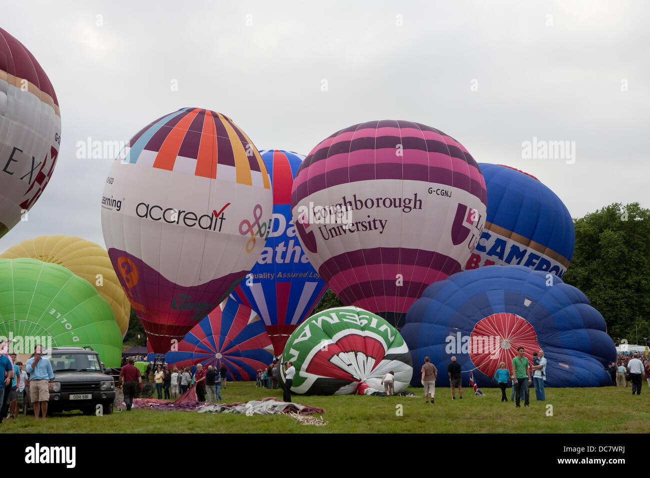 Bristol,UK,10th August 2013,A selection of balloons inflate and prepare ...