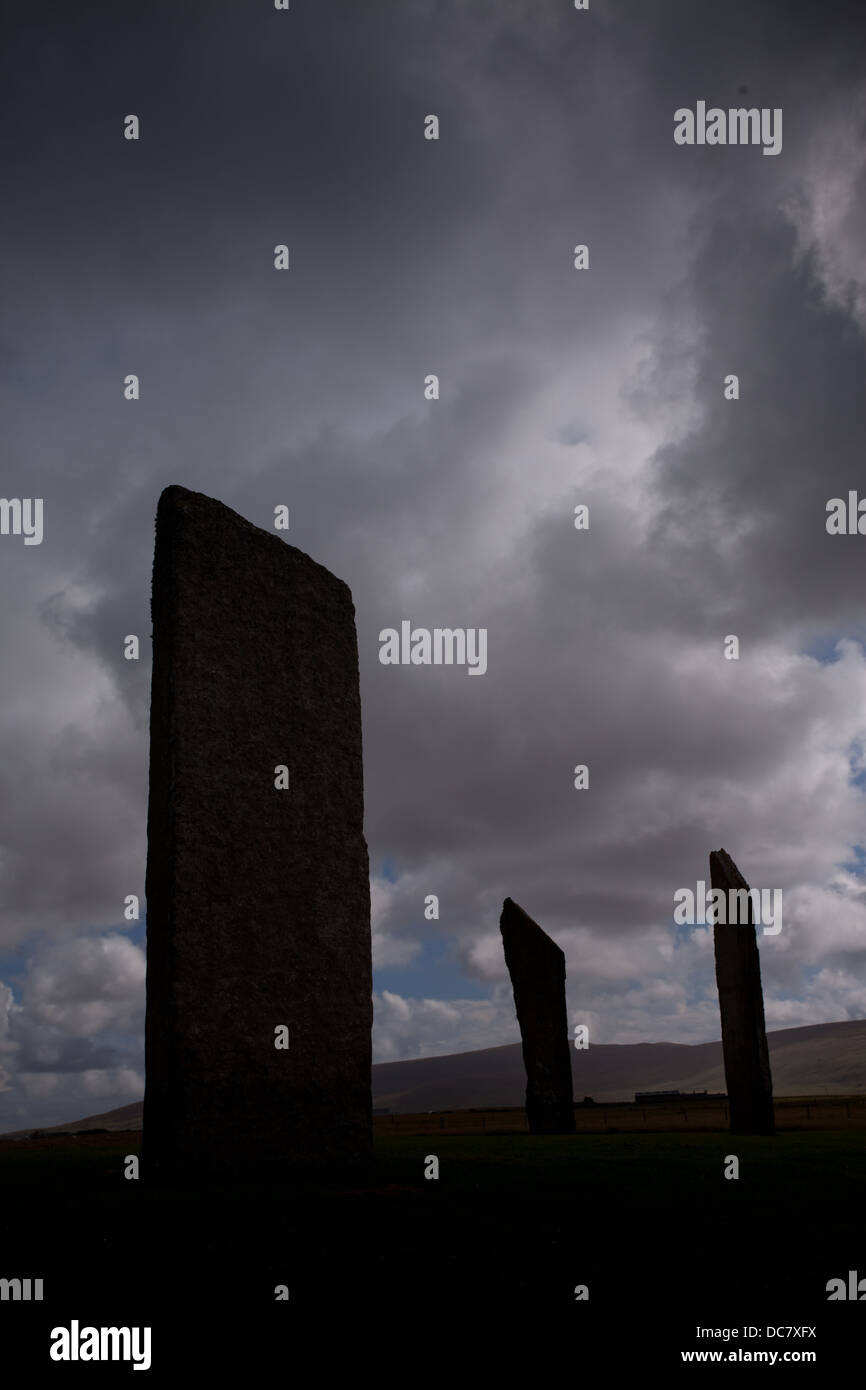 Stones of Stenness, Orkney UK neolithic stone circle Stock Photo - Alamy