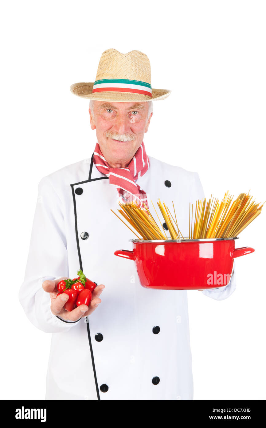 Old italian man pasta hi-res stock photography and images - Alamy