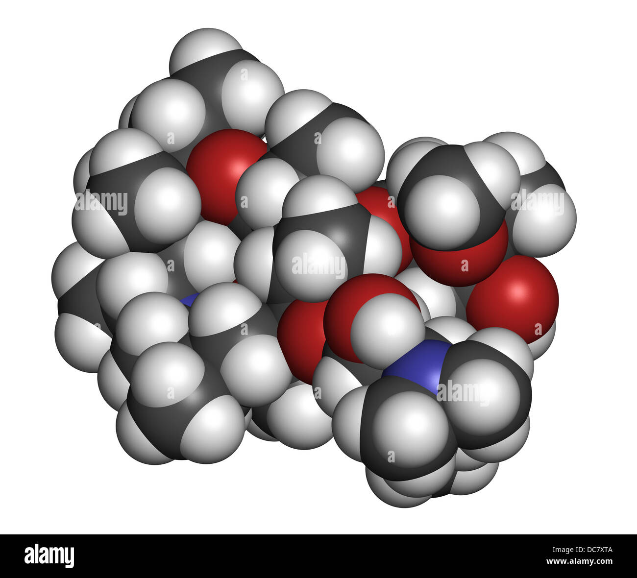 Azithromycin antibiotic drug (macrolide class), chemical structure ...