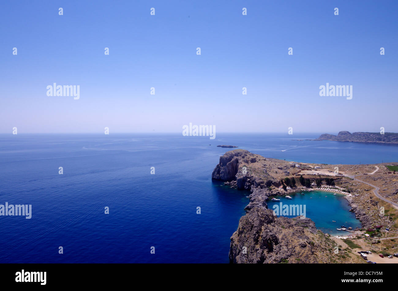 St.Paul bay shot in Lindos city. Rhodes. Greece Stock Photo - Alamy