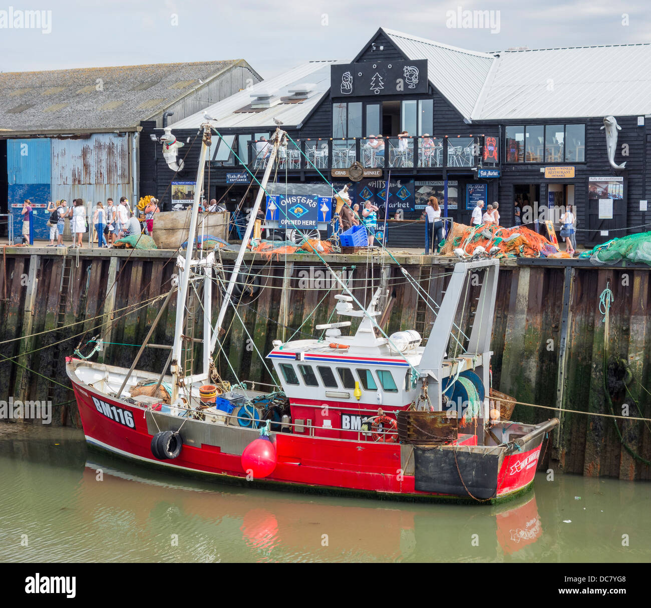 Whitstable Harbour Our Sarah Jayne Fishing Boat Stock Photo - Alamy
