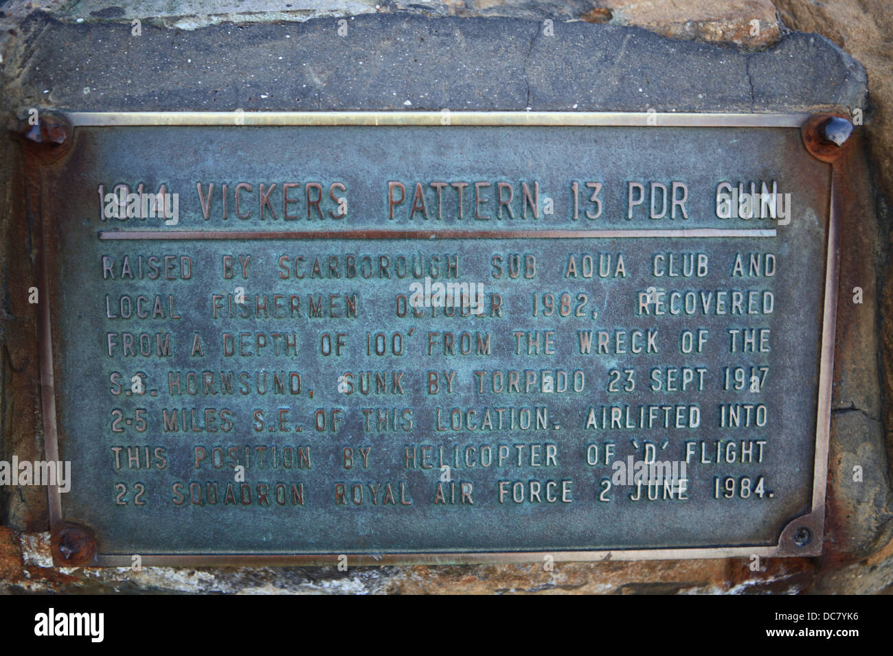 WW1 Vickers pattern F3 por gun recovered of the coast of Scarborough ...