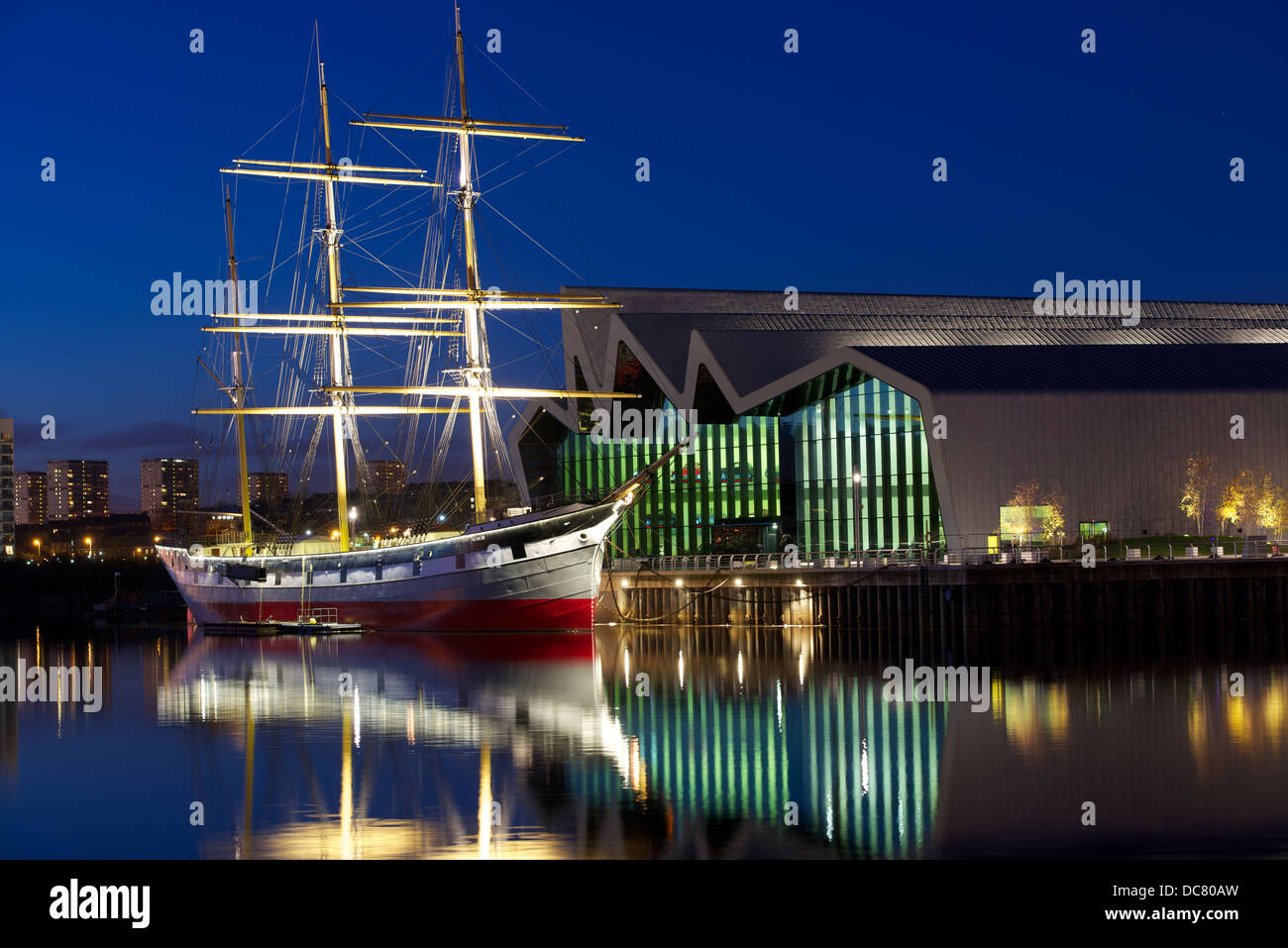 Riverside Museum and the barque, 'Glenlee', Glasgow Stock Photo - Alamy