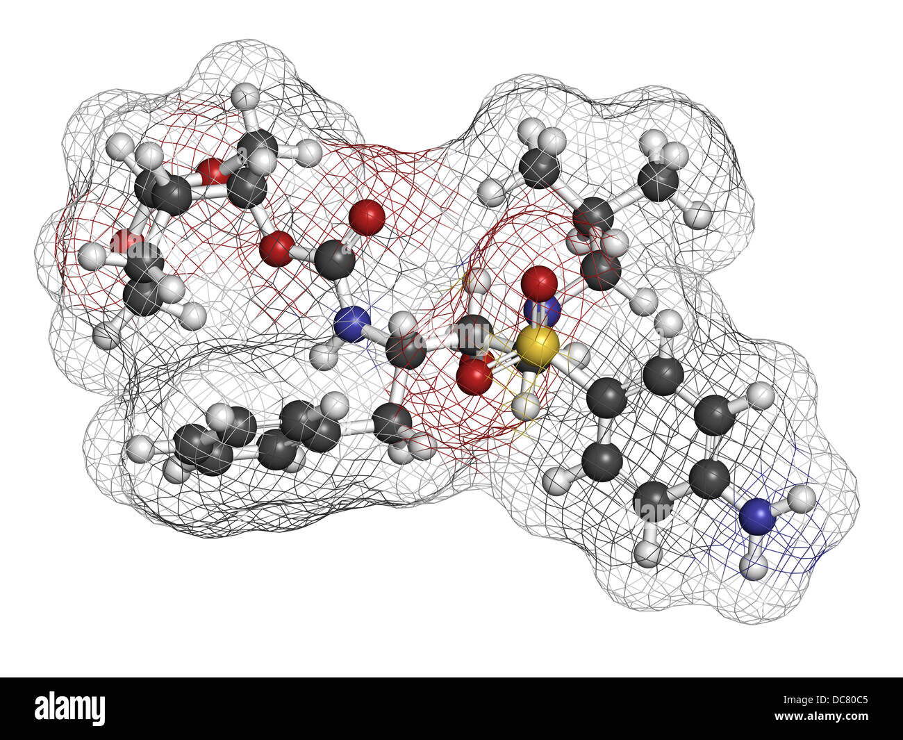 Darunavir HIV drug (protease inhibitor class), chemical structure ...