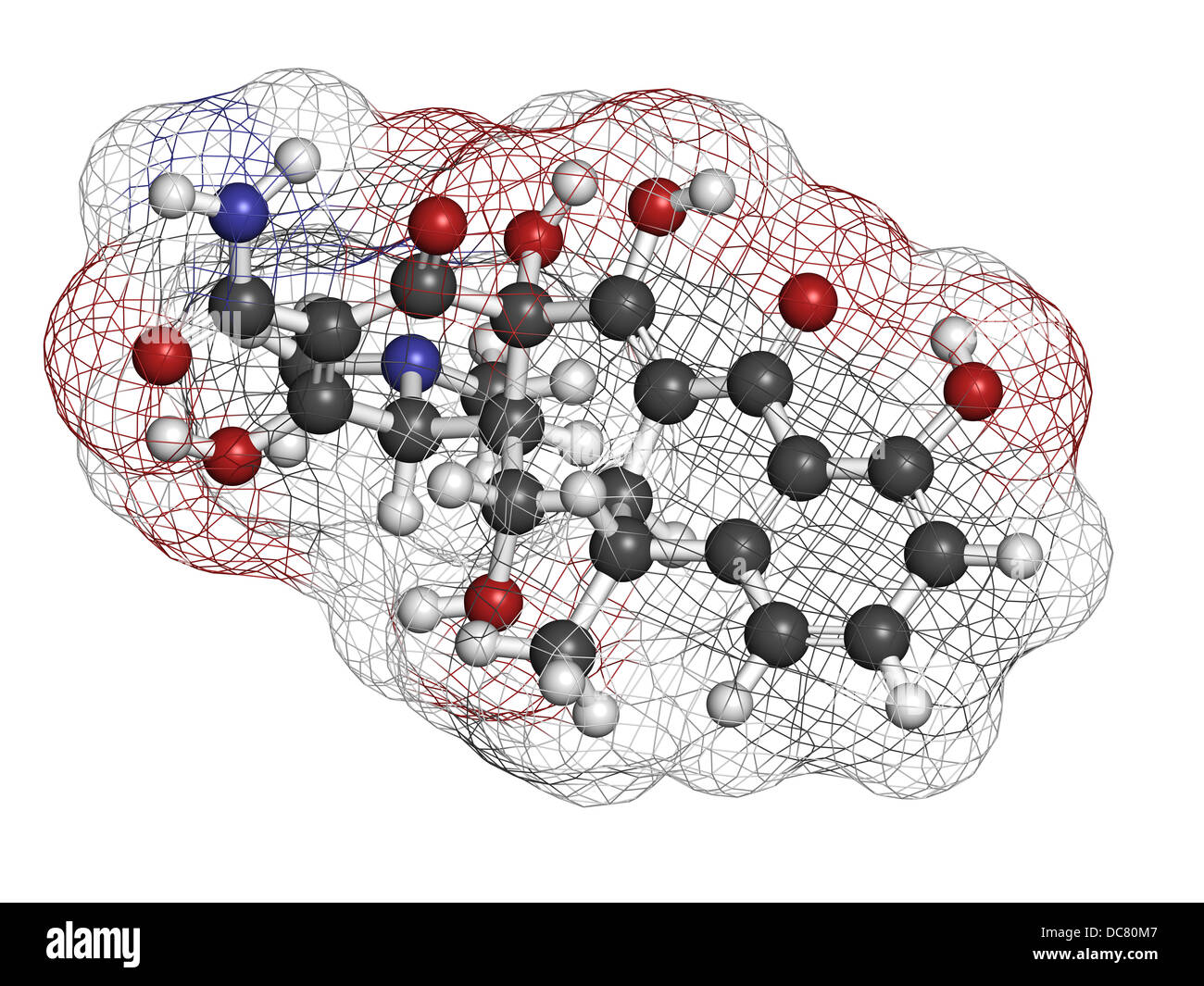 Doxycycline antibiotic drug (tetracycline class), chemical structure ...