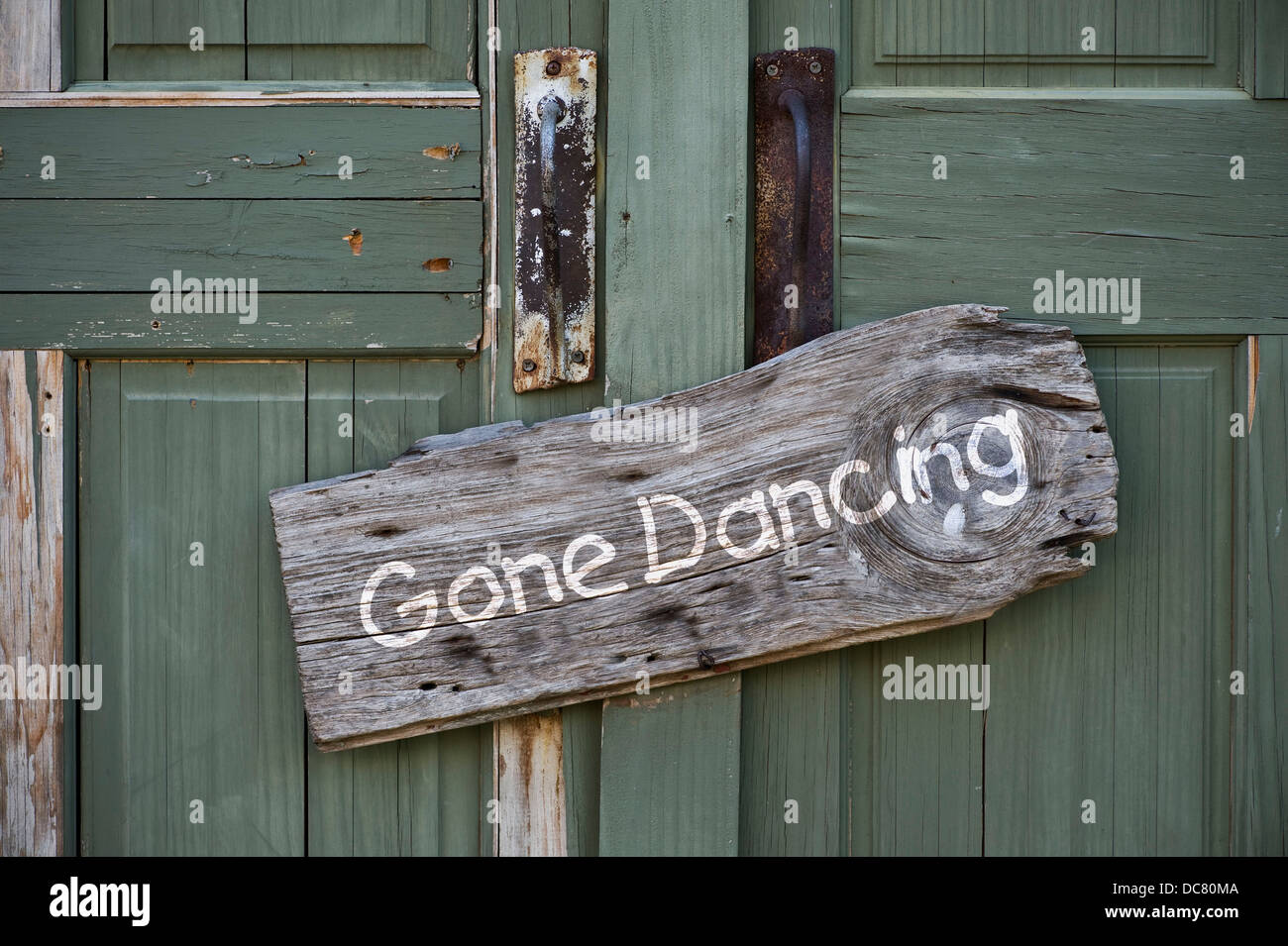 Gone Dancing Sign Stock Photo - Alamy