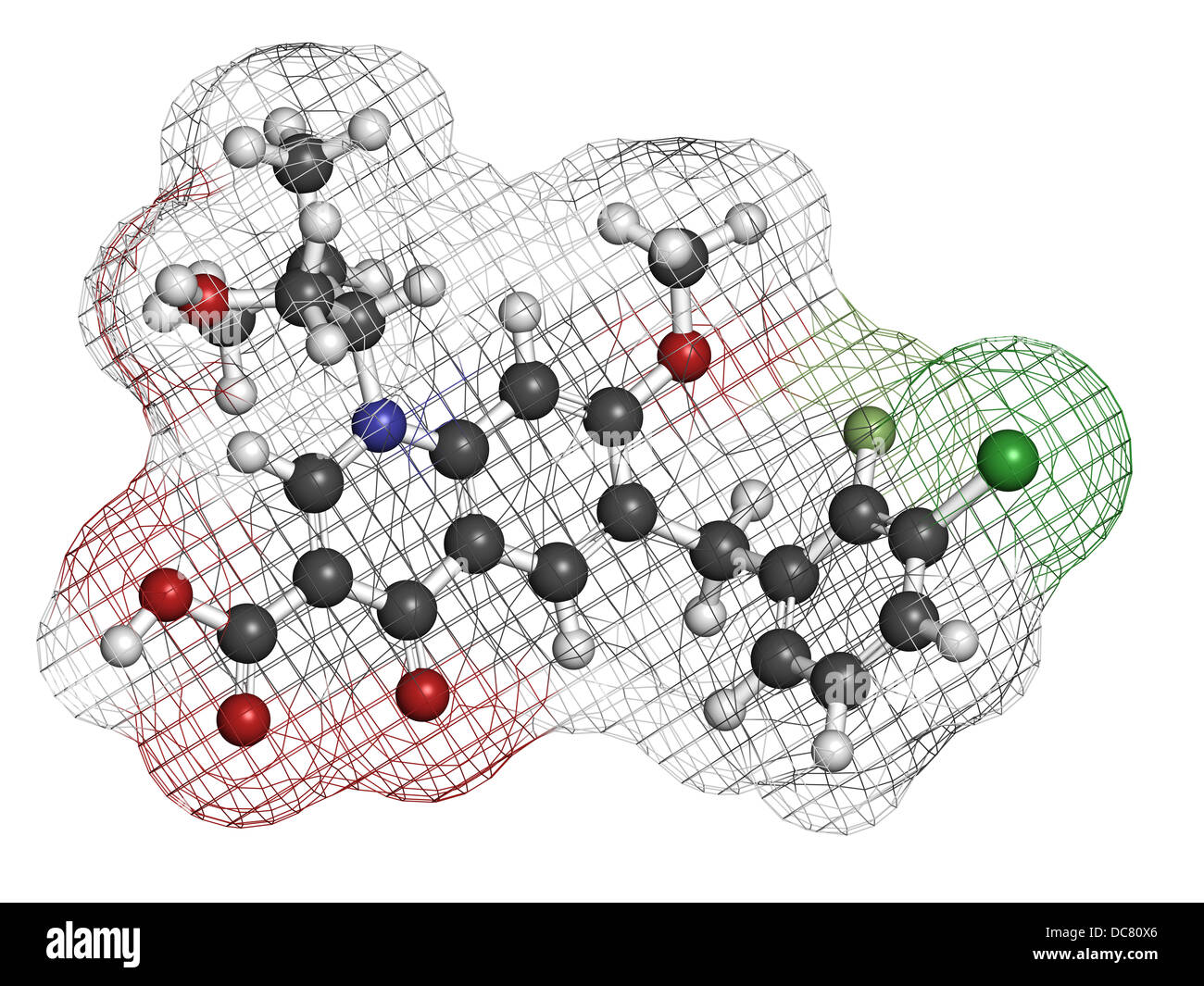 Elvitegravir HIV treatment drug (integrase inhibitor), chemical ...