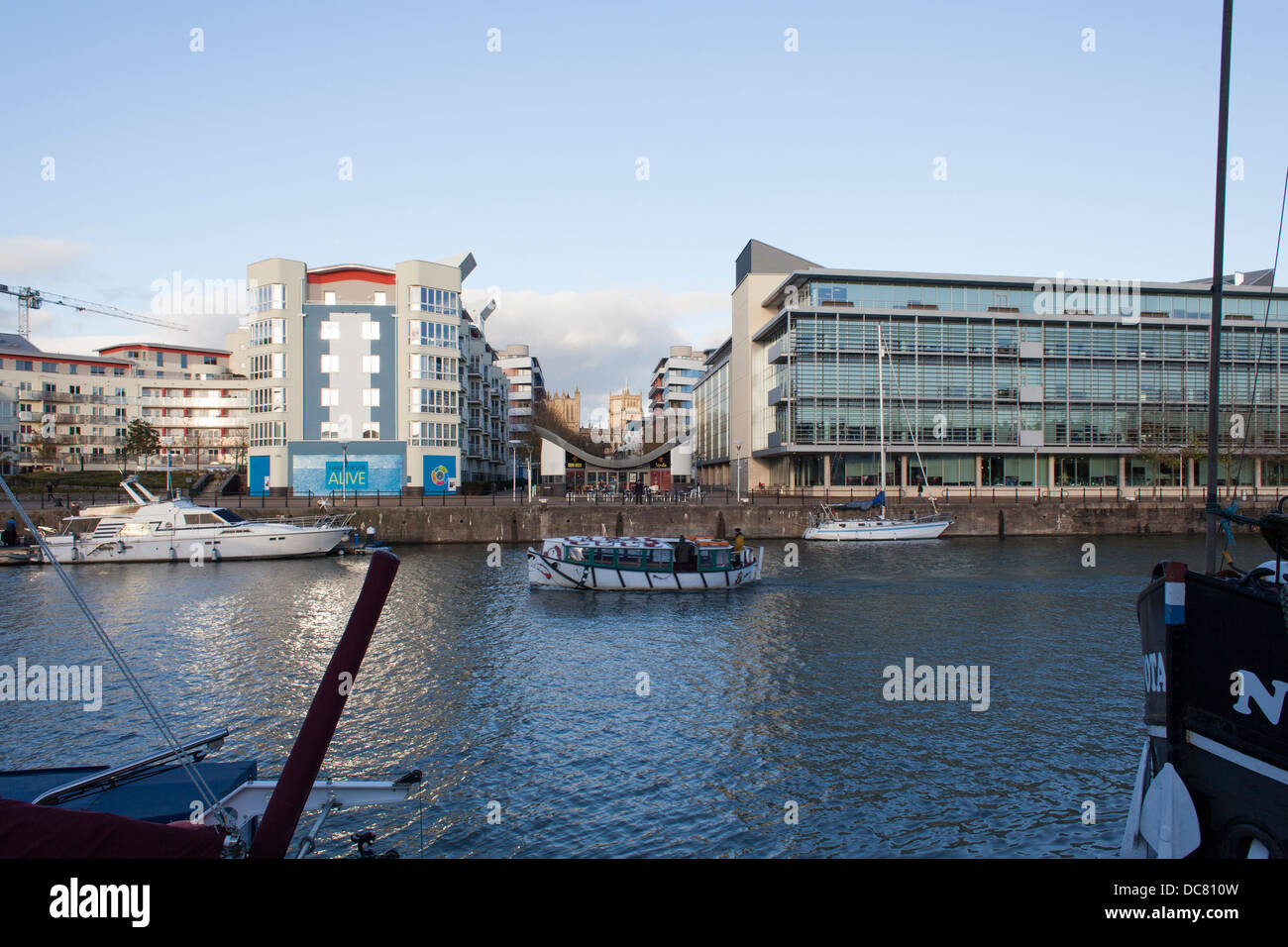 View across Bristol Docks Stock Photo - Alamy