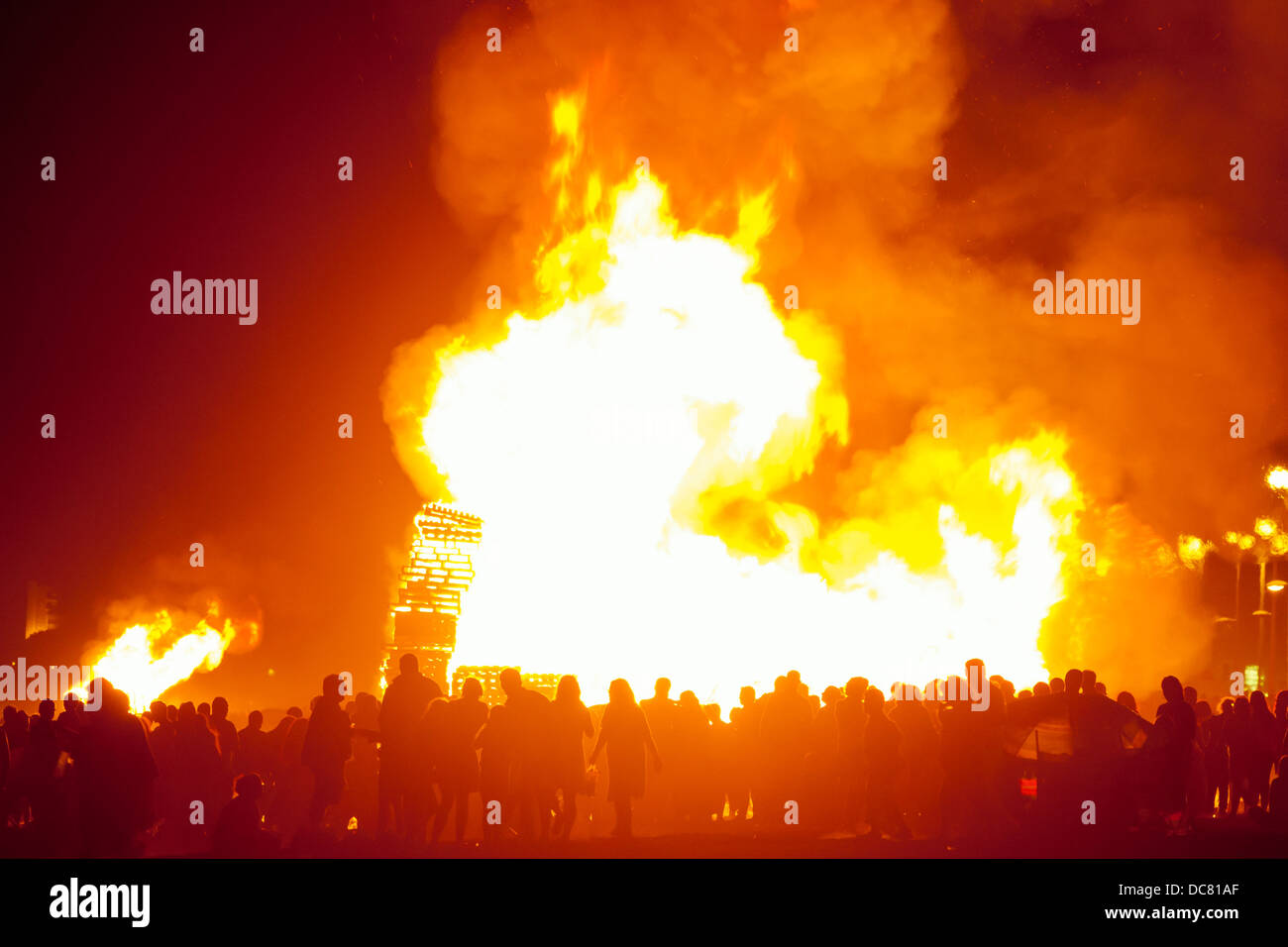 The Bonfires of Saint John in La Linea de la Concepcion, Andalusia ...