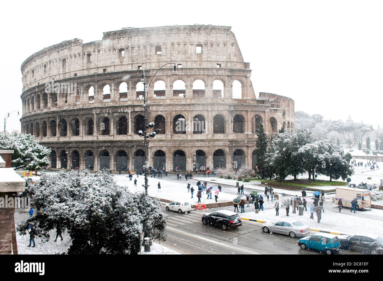 Rome with snow hi-res stock photography and images - Alamy