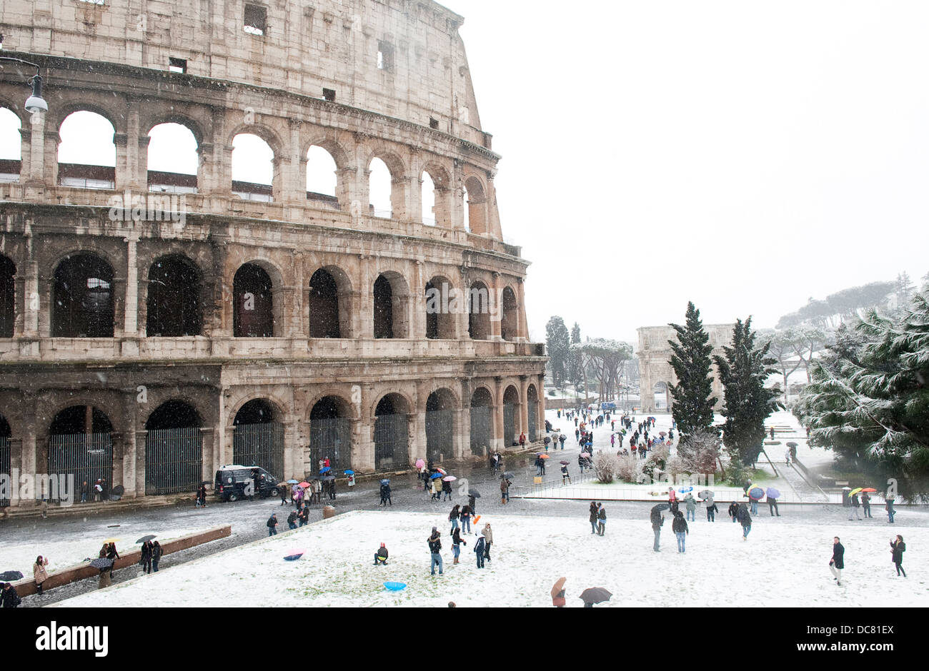 Rome with snow hi-res stock photography and images - Alamy