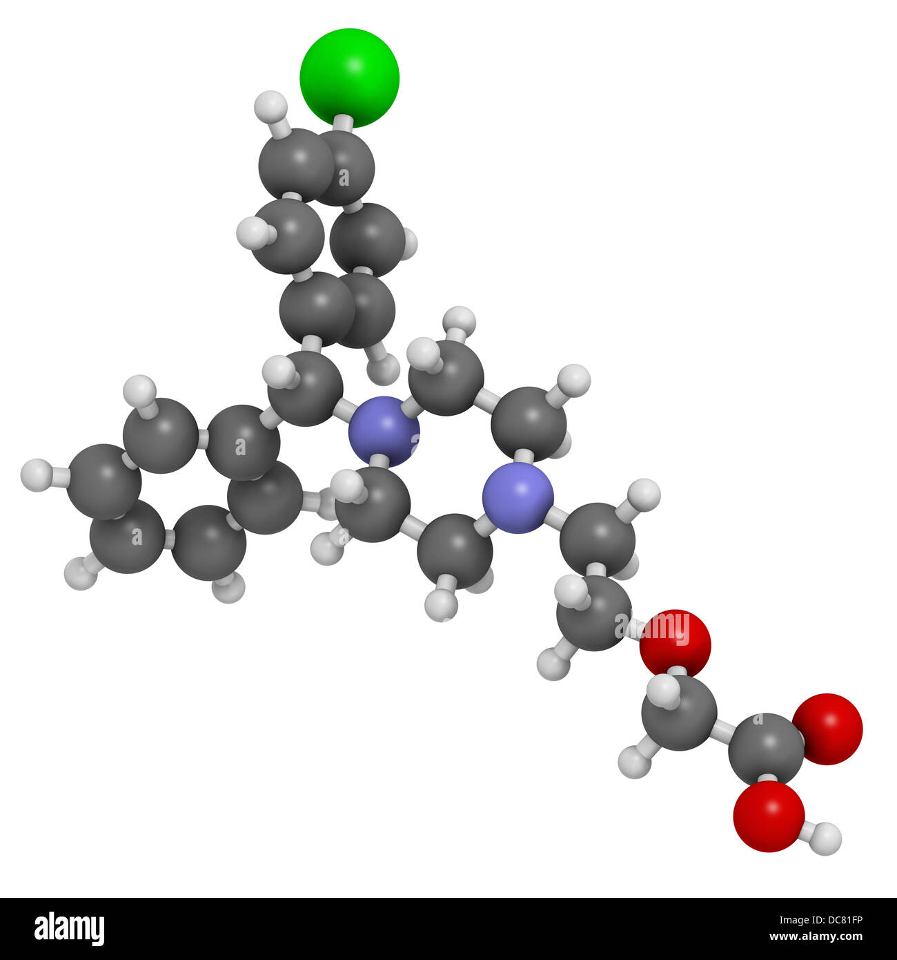 Cetirizine (levocetirizine) antihistamine drug, chemical structure ... Cetirizine (levocetirizine) antihistamine drug, chemical structure ...